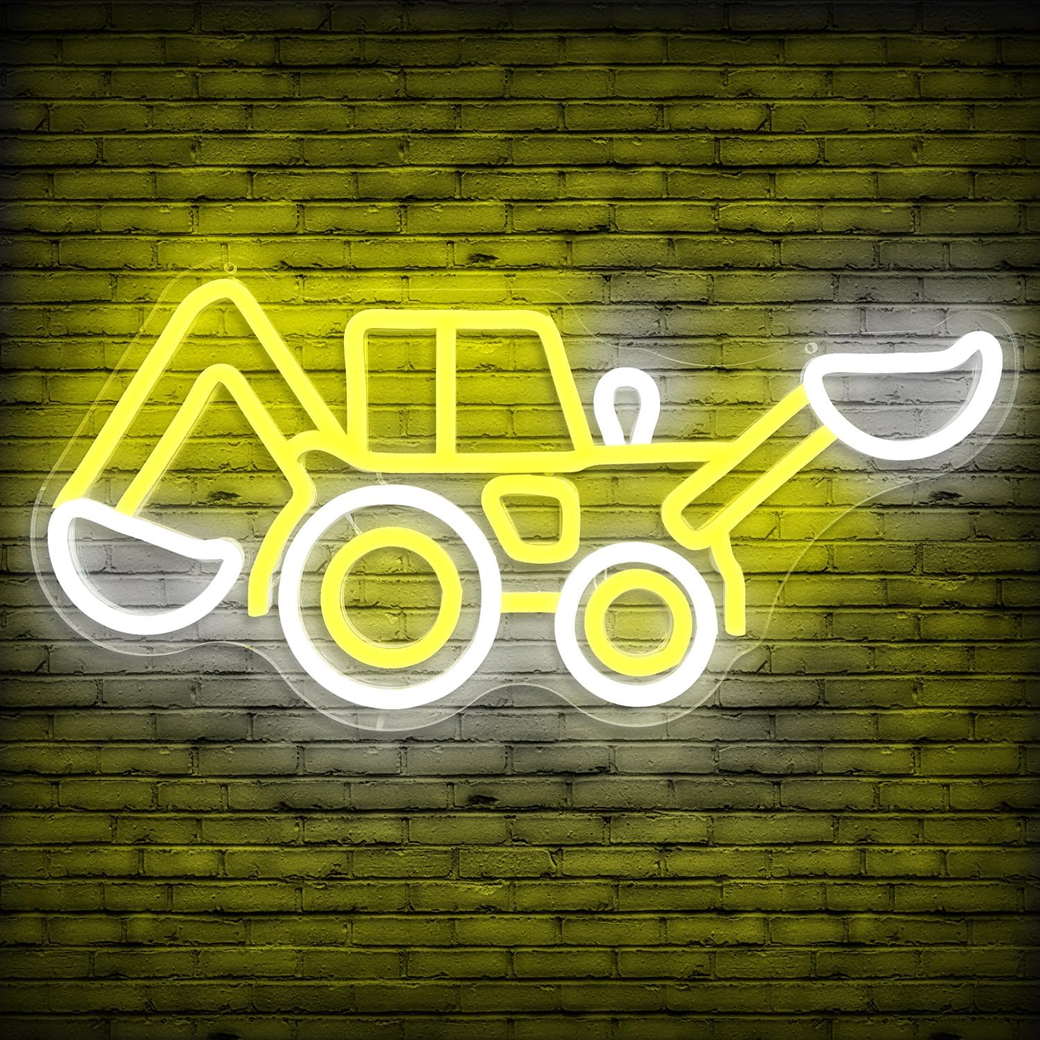Amazon.com : Excavator Neon Sign for Wall Decor Dimmable Construction ...