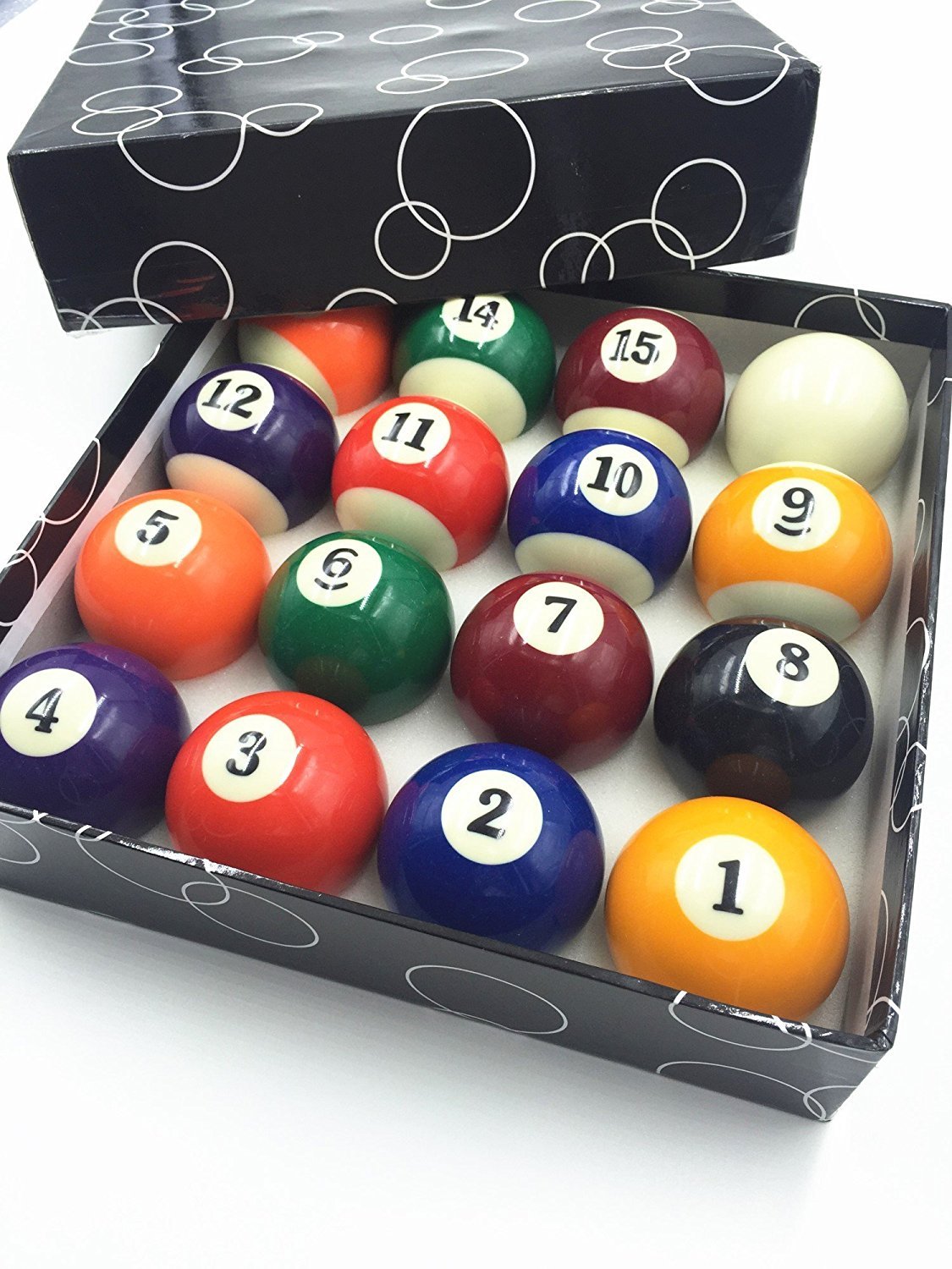 Amazon.com : TGA Sports Pool Snooker Billiard Table Balls 2 inch (50 ...
