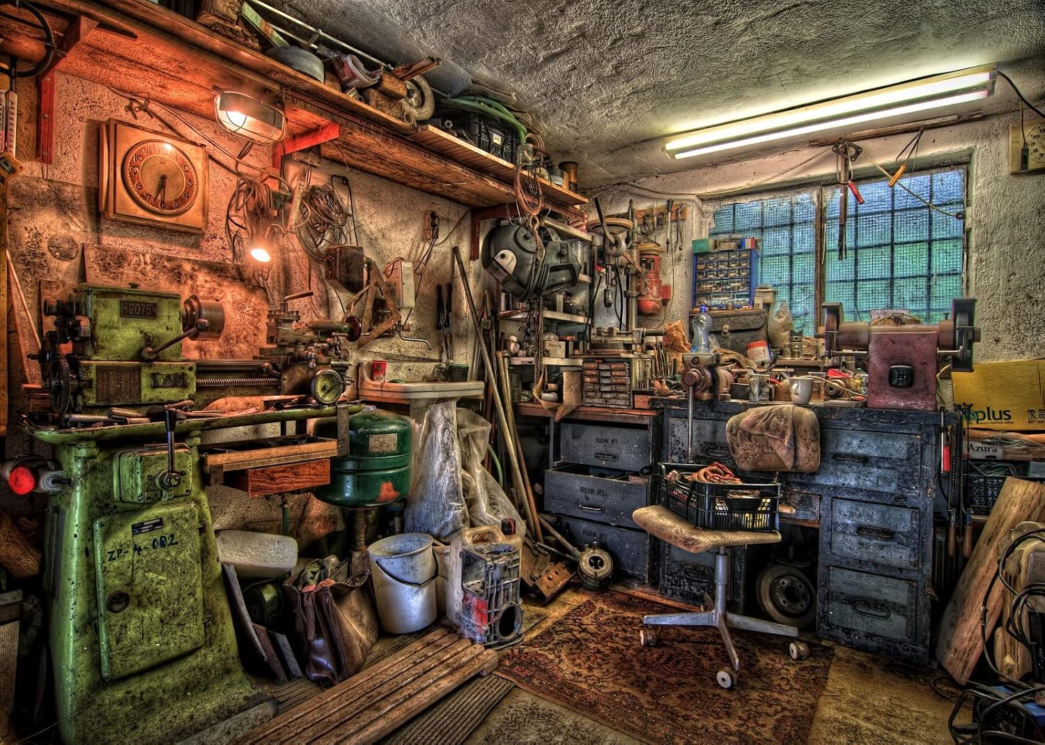 Amazon.com : BELECO 5x3ft Fabric Vintage Garage Workshop Backdrop ...