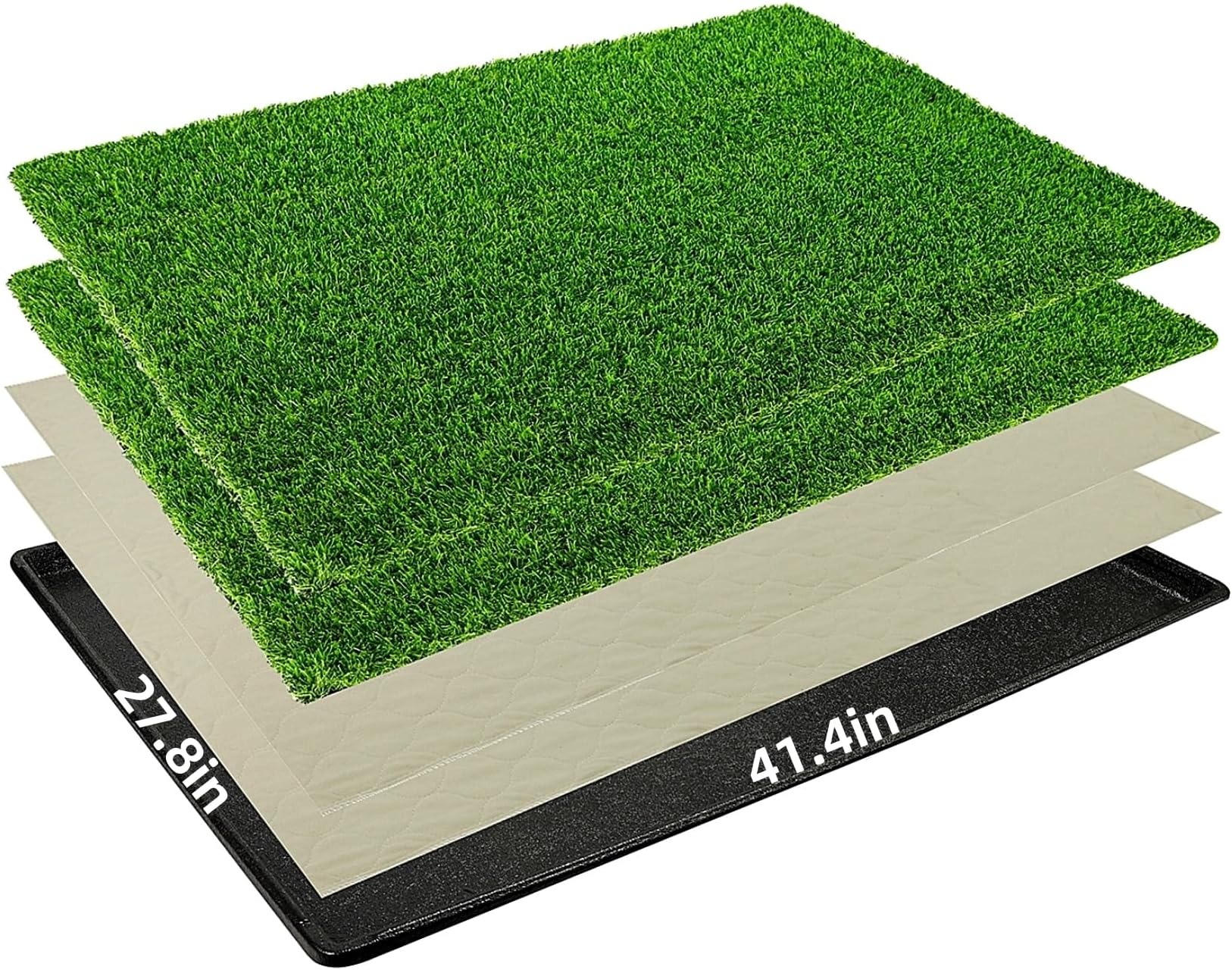 Amazon.com: Dog Grass Pad with Tray,2 Pack Replaceable Artificial Grass ...