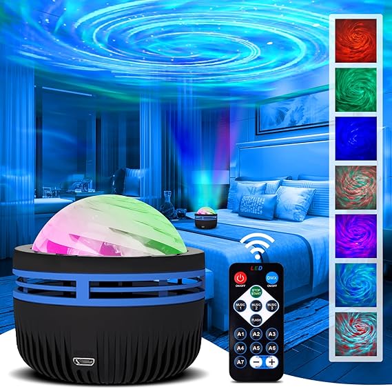 Northern Lights Aurora Star Projector With Remote Control, RGB Colorful ...