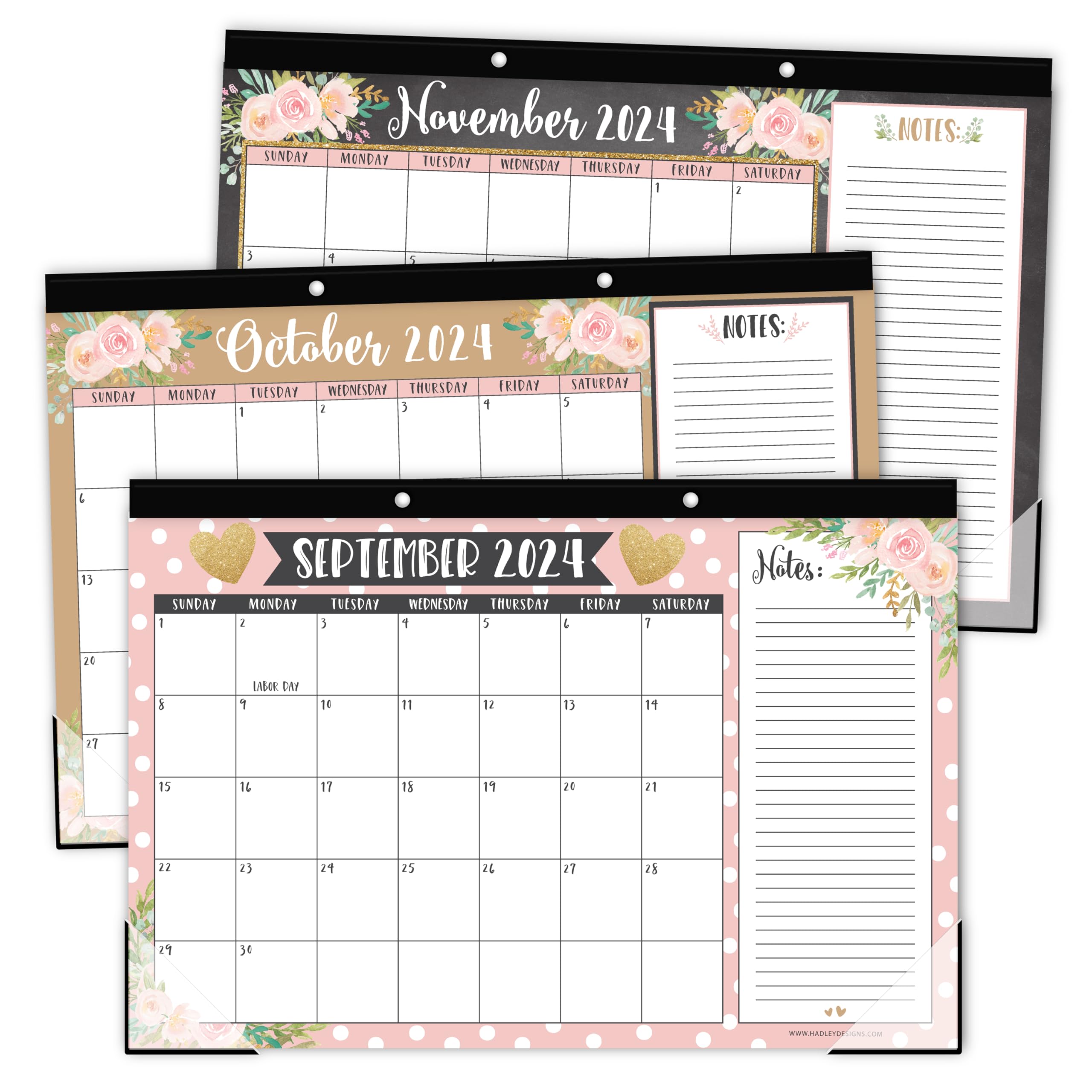 Snapklik.com : Pink Teacher Desk Calendar 2024-2025 - Academic Desk ...