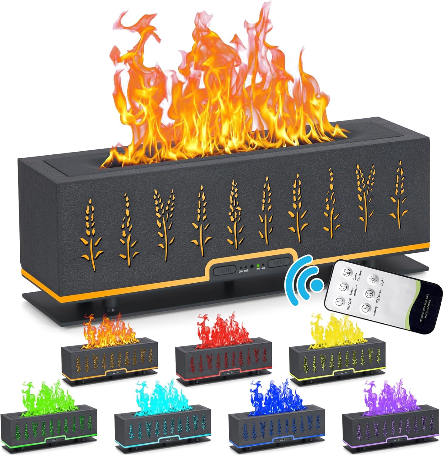 Amazon.com: PANGPENG 7 Colors Flame Fire Diffuser, Colorful Essential ...