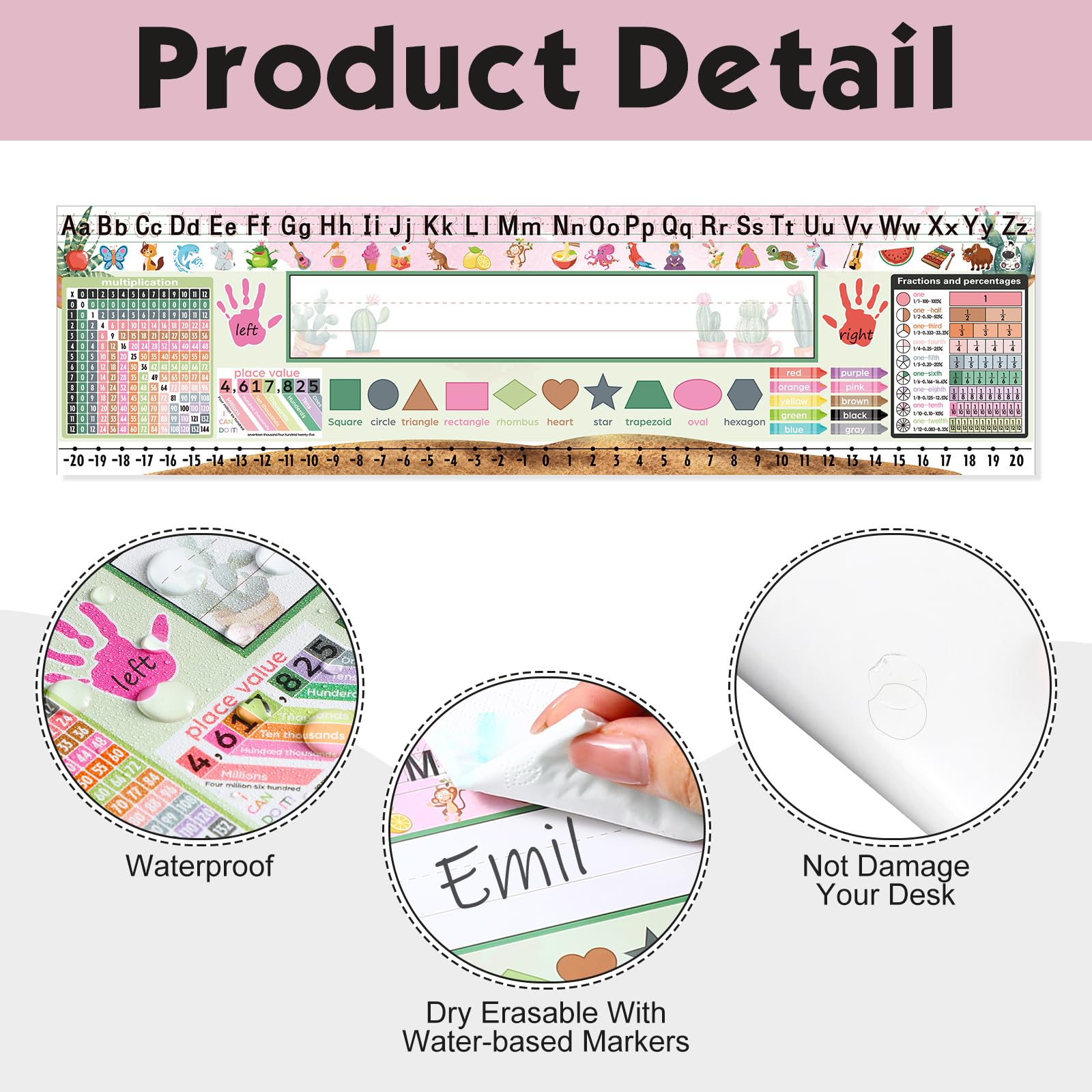 Snapklik.com : Tenceur 36 Pcs Desk Name Plates For Classroom Student ...