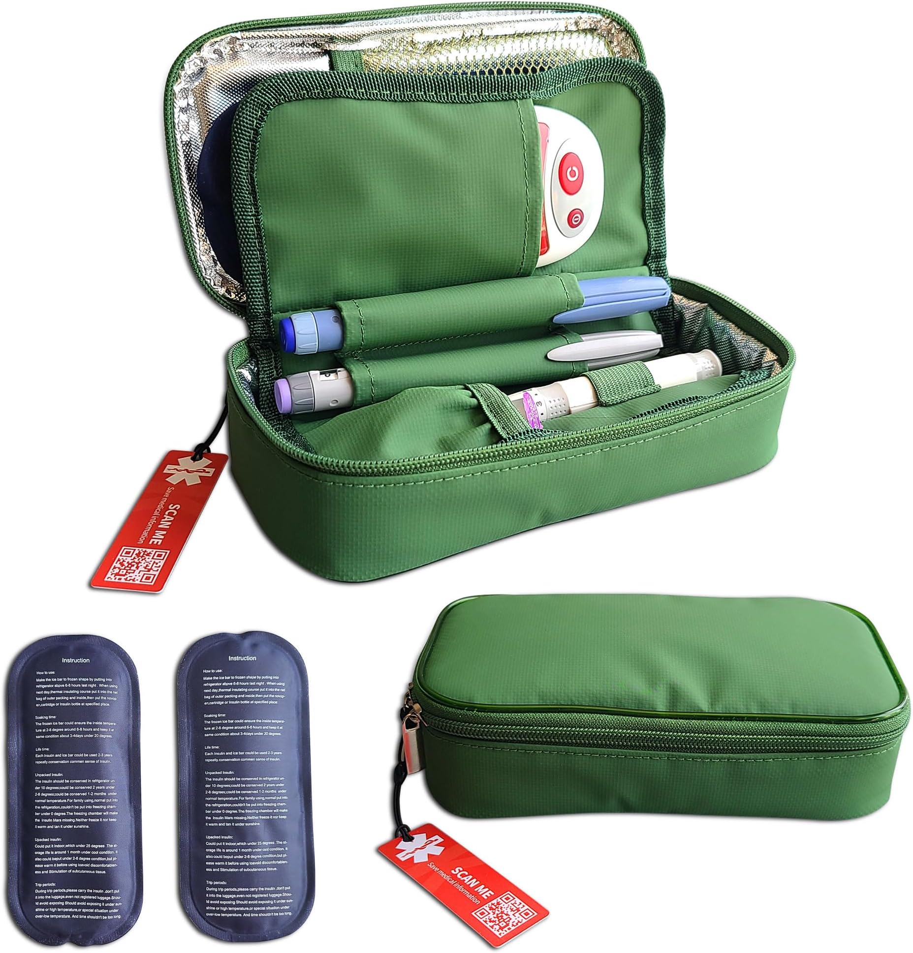 Amazon.com: Temperature Display Insulin Cooler Travel Case Diabetic ...
