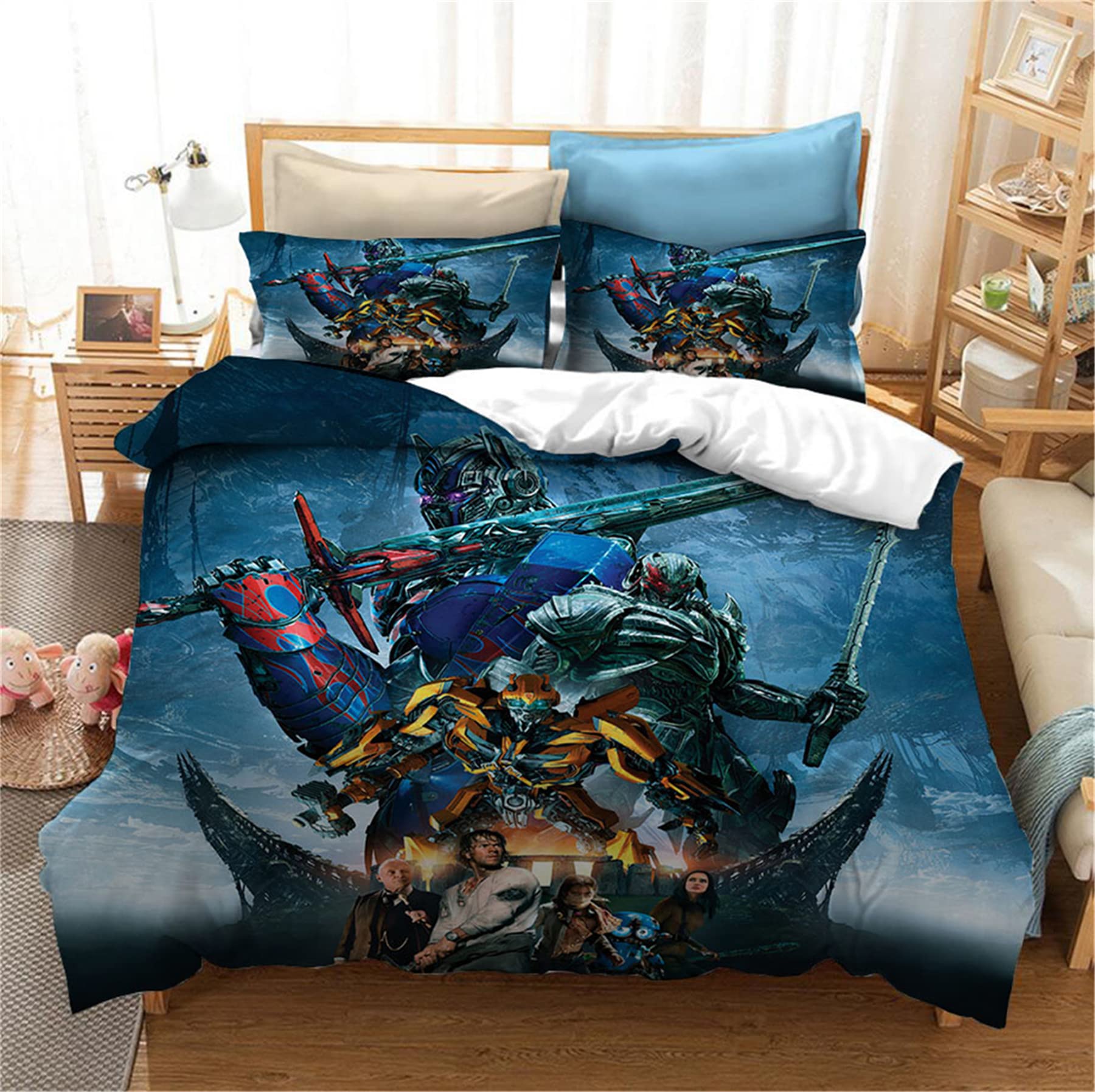 Amazon.com: LUCIHZ Kids Transformers Bedding Set Optimus Prime Duvet ...