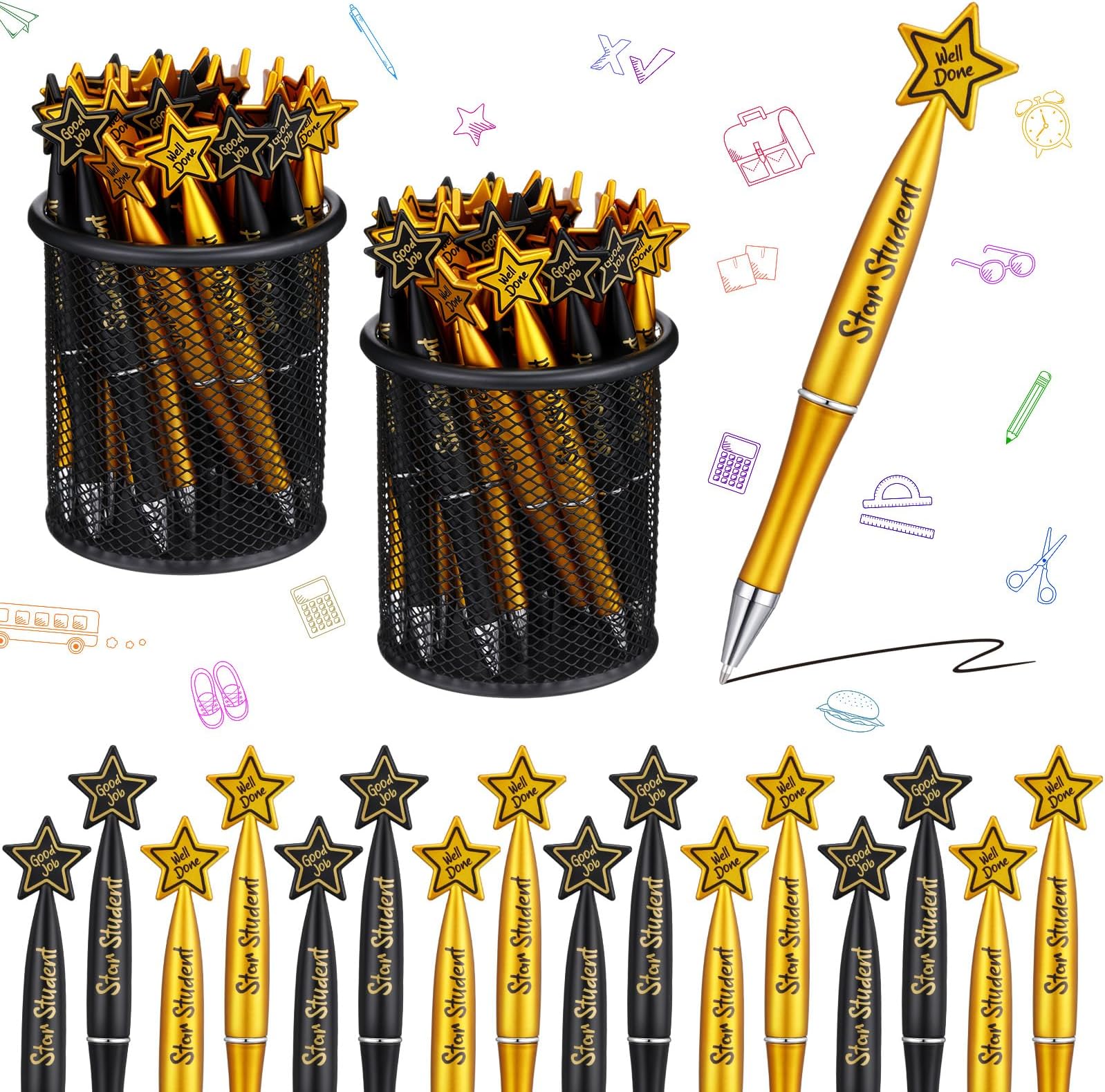 Amazon.com : Sherr Graduation Ballpoint Pens Class of 2024 Star Pens ...