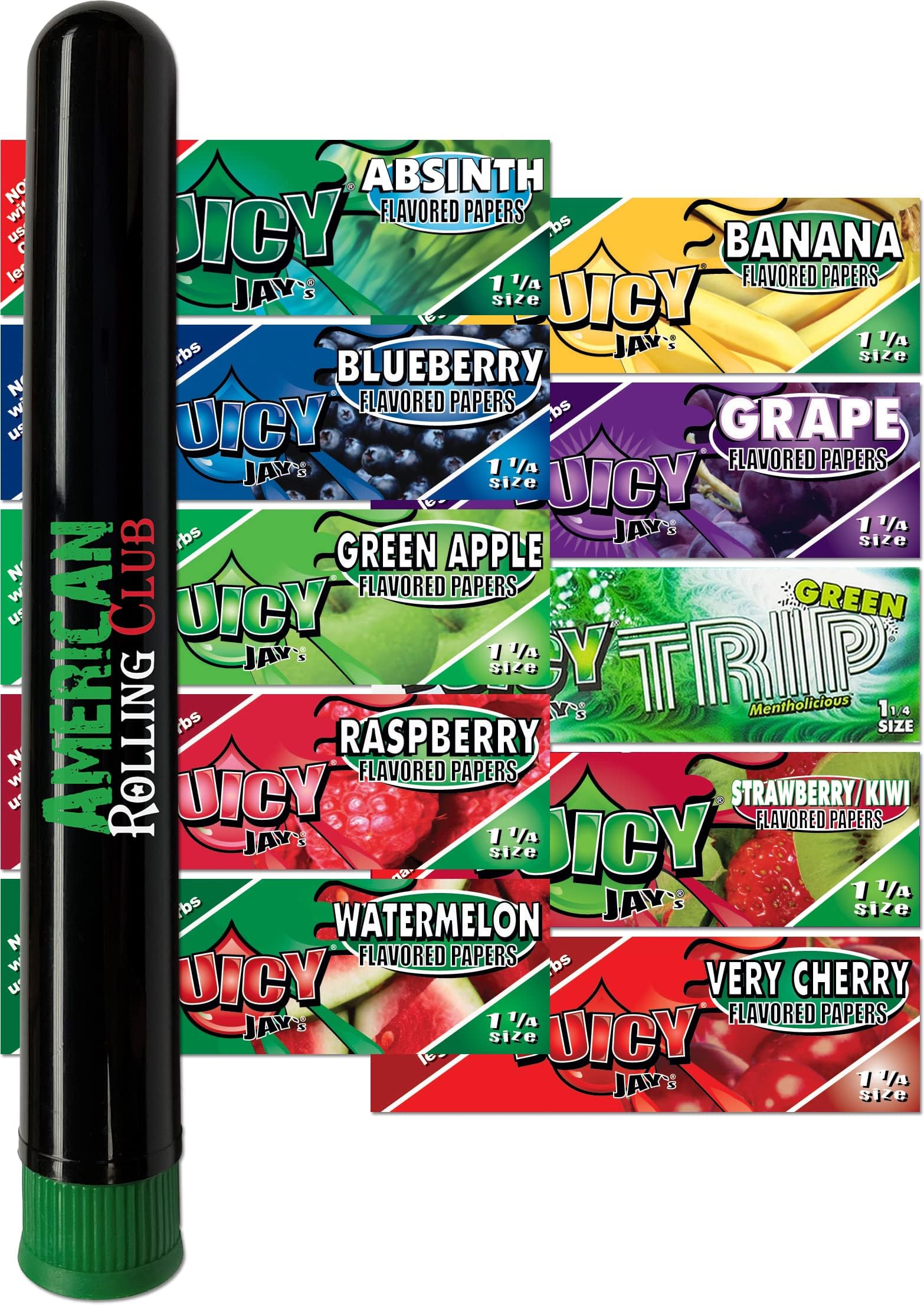 Amazon.com: Juicy Jay 10 Pack Mixed Flavor 1 1/4 Size Flavored Rolling ...