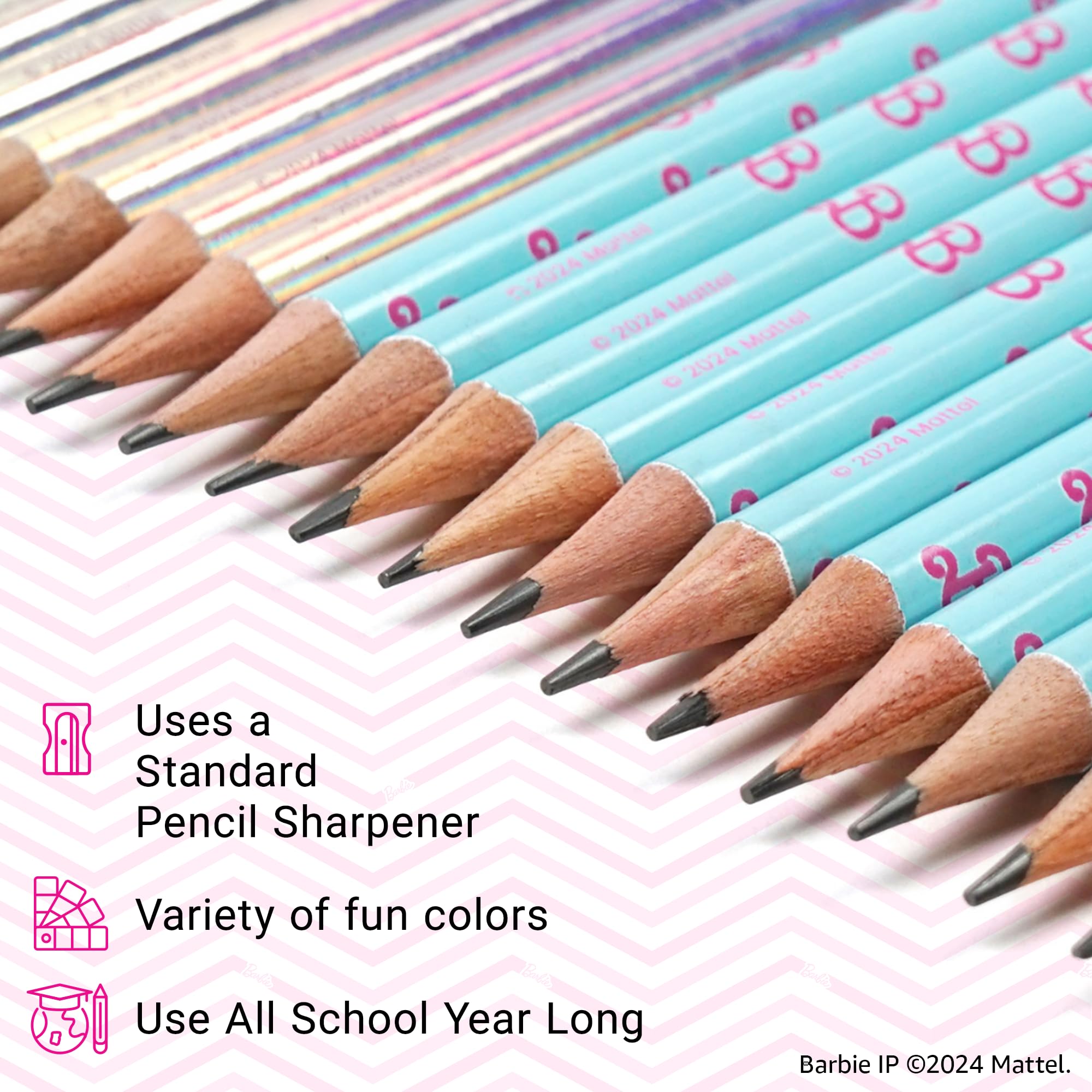 Snapklik.com : Yoobi Barbie X #2 Pencils Pre-Sharpened Pencils