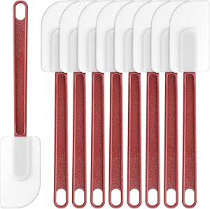 Amazon.com: 9 Pcs Silicone Spatula Set - 10 Inch Spatulas Silicone Heat ...