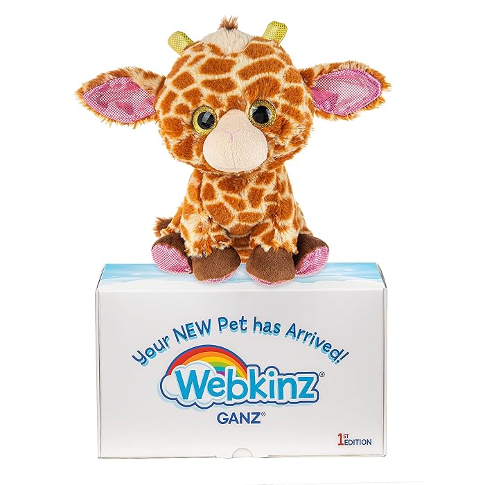 Buy Webkinz Giraffe, Premium Stuffed Toy Animal New 2021 Plush, Brown and Tan 8 inch Online at ...