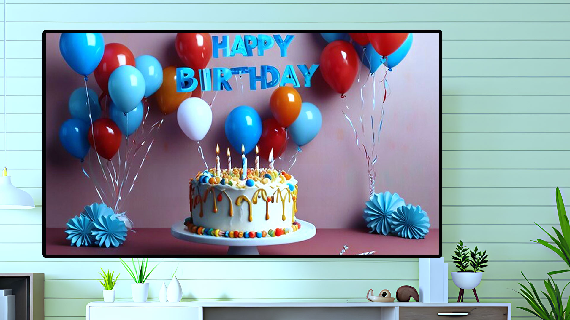 Birthday Song Glow 4K Screensaver: Bright Visuals, Happy Tune Display ...