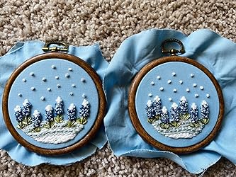 Amazon.com: Burbell 15 Pcs 3 Inch Round Embroidery Hoops Frame Circle ...