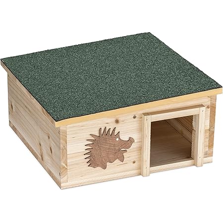 Amazon.com : Navaris Wood Hedgehog House - Wooden Hideout for Hedgehogs ...