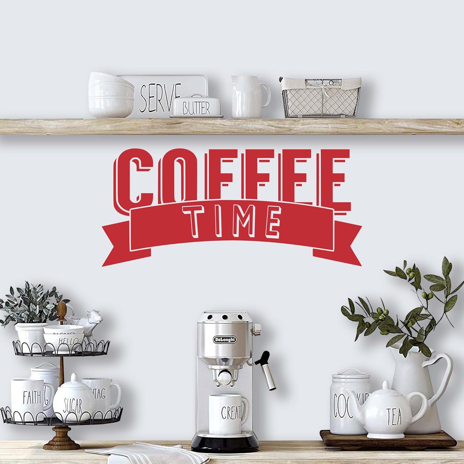 Amazon.com: Coffee Time Wall Decal | Coffee Station Décor | Coffee Wall ...