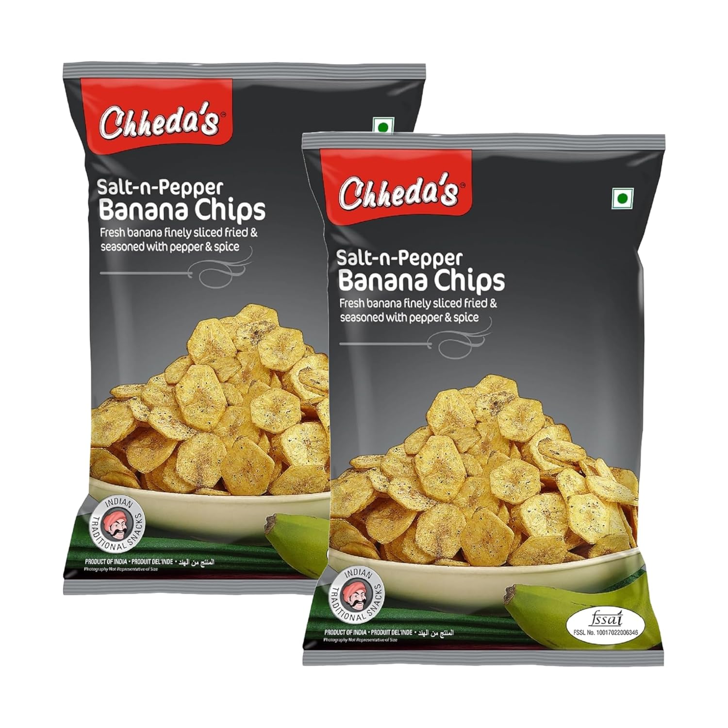 Chheda's - Salt N Pepper Banana Chips - Crispy Banana Chips - 350 Gm ...