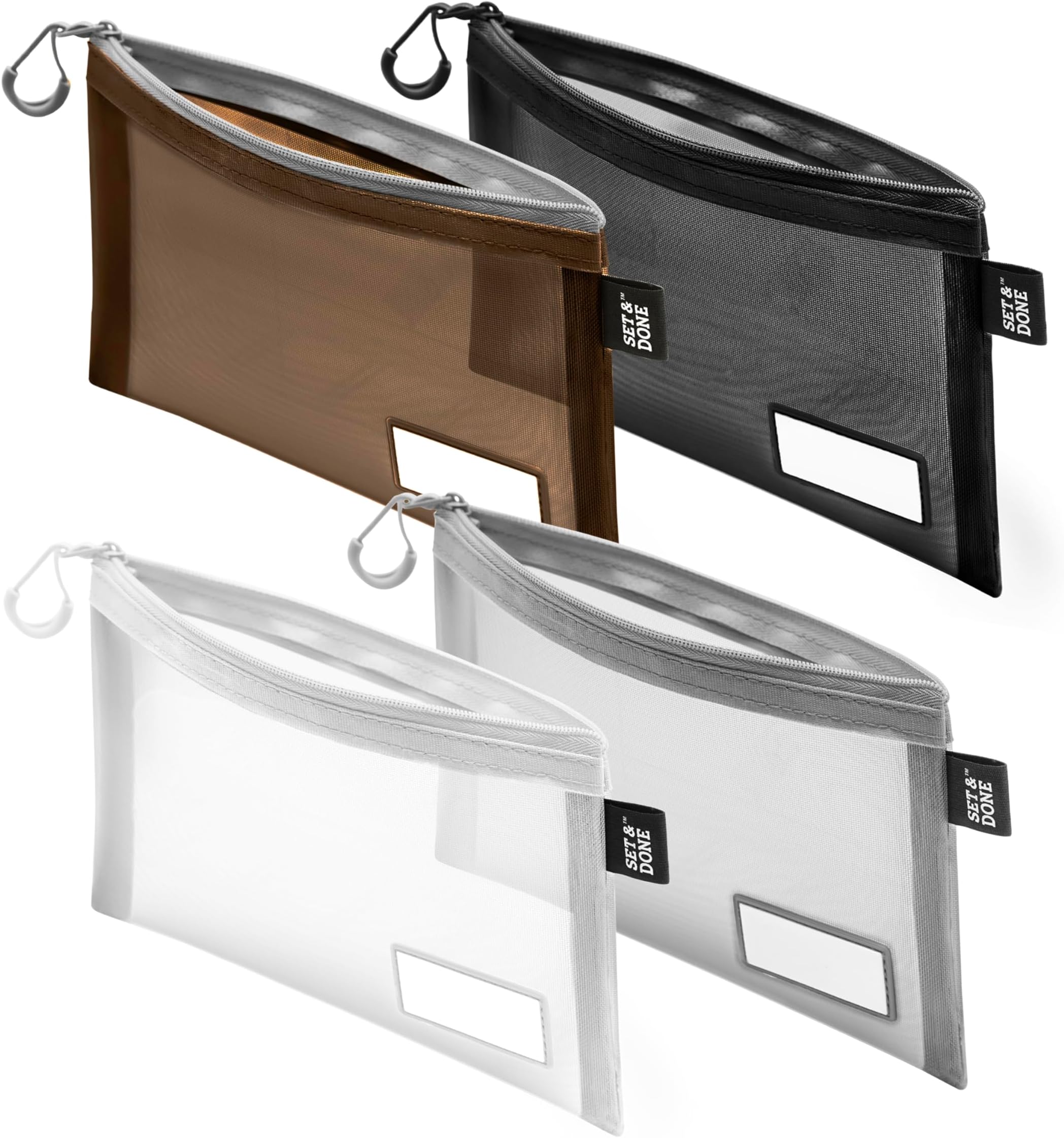 Amazon.com: patu Widened Mini Zipper Mesh Bags, Size S, 5" x 4" x 2", 5 ...