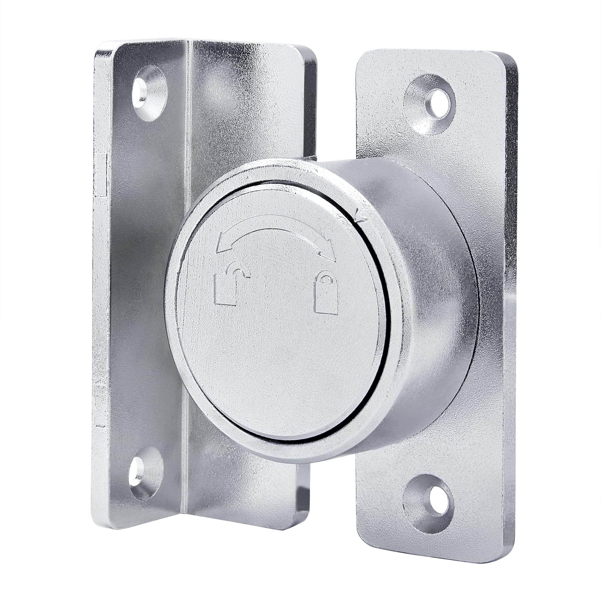 INIRET 90 Degree Silvery Advanced Knob Safety Door Lock,Rotate Gate ...