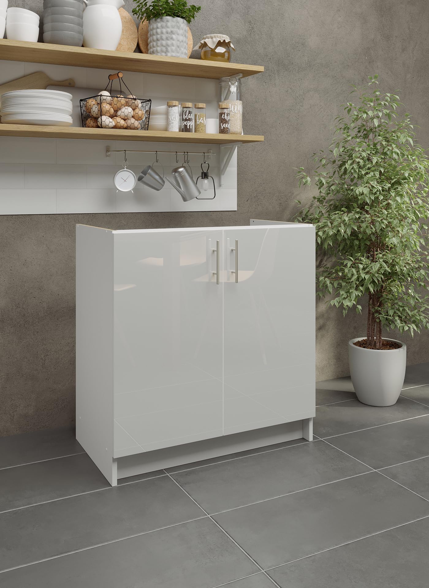 JD Greta Kitchen 600mm Base Cabinet - White : Amazon.co.uk: Home & Kitchen