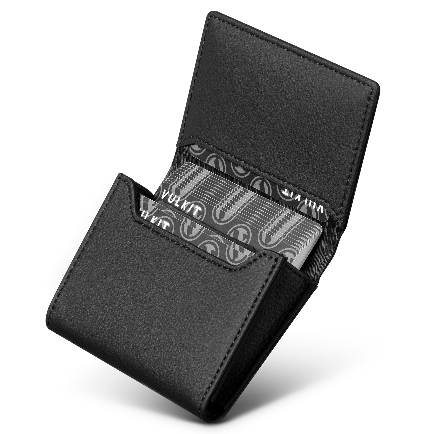 Snapklik.com : VULKIT Business Card Holder Premium Leather RFID ...