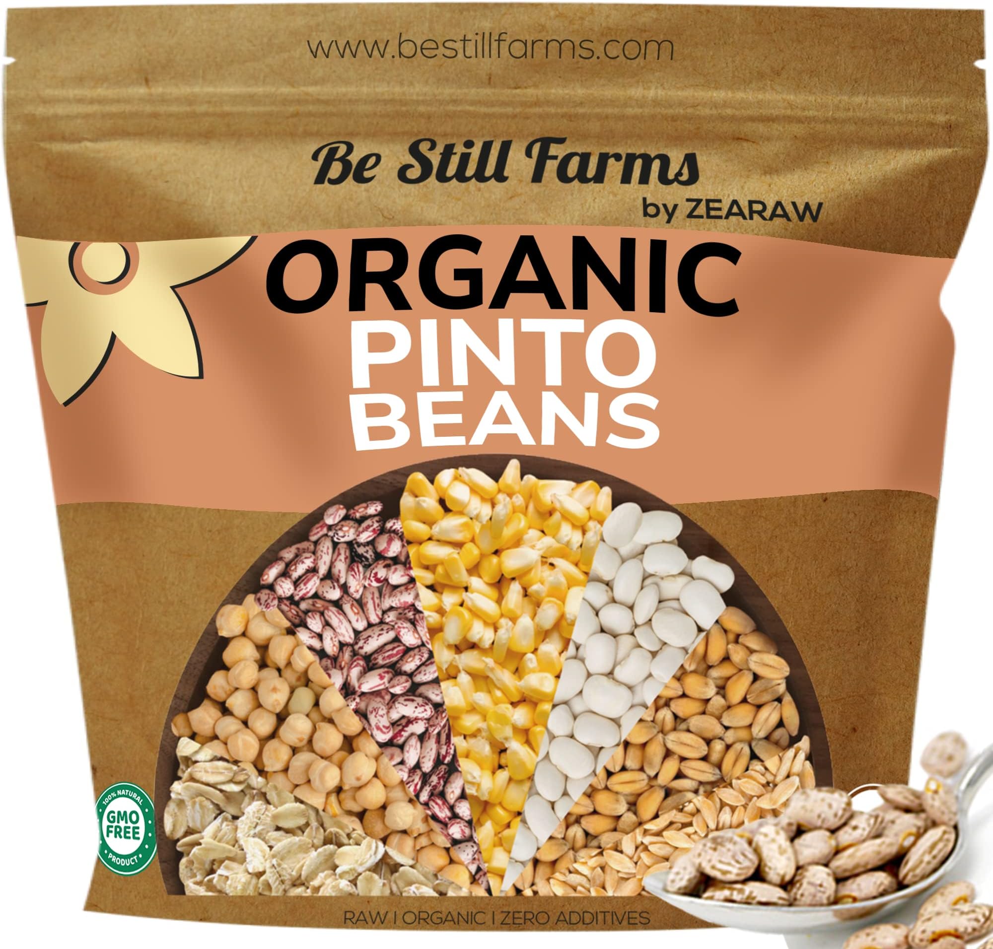Amazon.com : Be Still Farms Organic Pinto Beans Dry Bulk (4.8lb ...