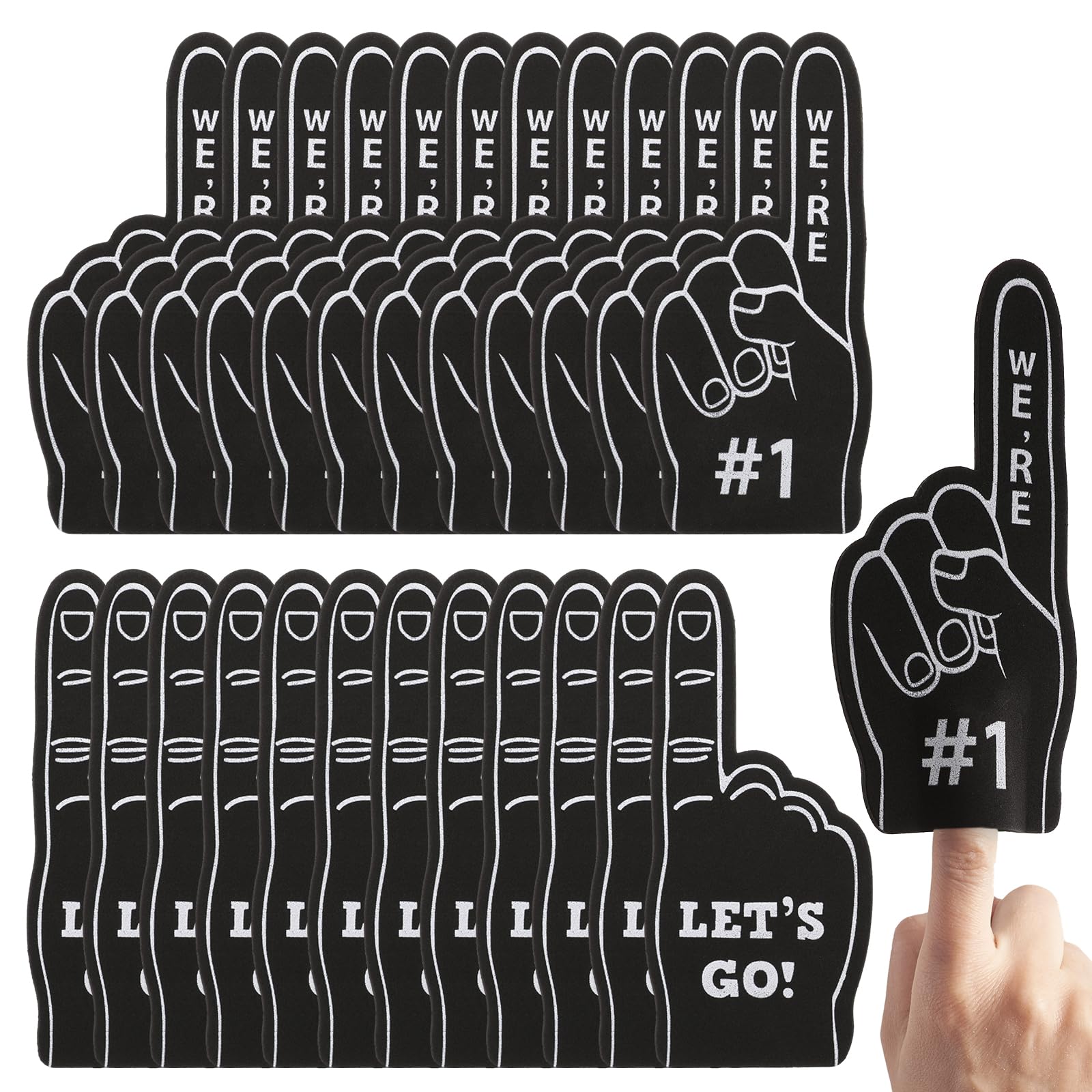 Amazon.com: TIESOME 24 Pcs Mini Foam Finger #1 Sports Fan Foam Finger ...