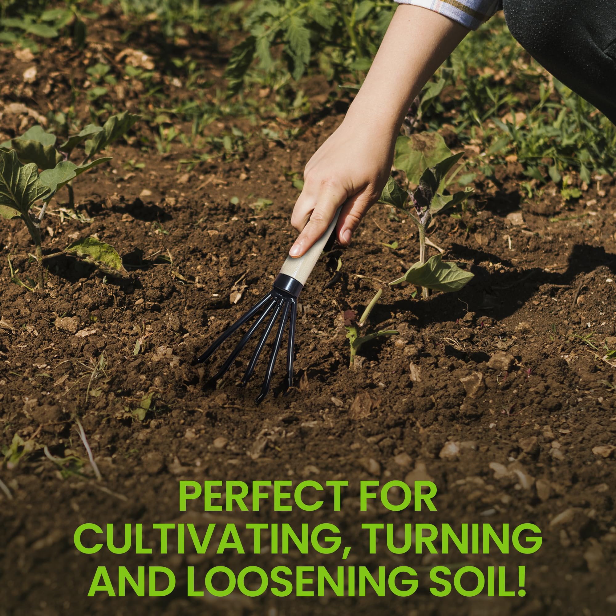 Snapklik.com : Garden Guru Hand Rake Cultivator Claw Soil Tiller ...