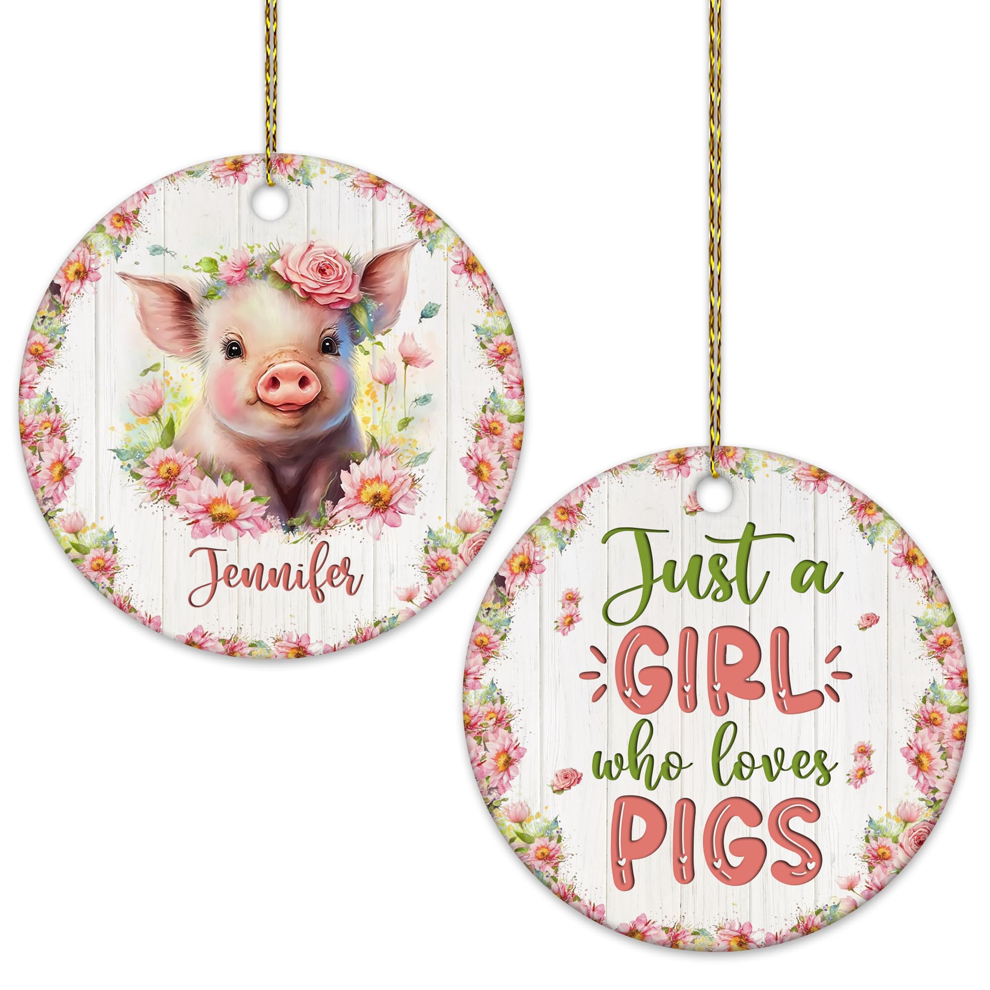 Amazon.com: Hyturtle Personalized Christmas Ornament Gifts for Pig ...