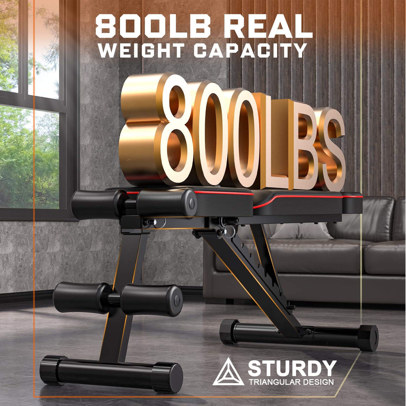 Snapklik.com : Foldable Weight Bench Press, Adjustable Workout Bench ...
