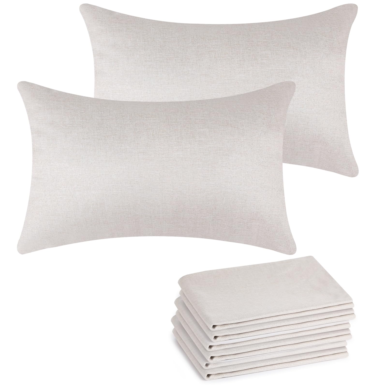 Amazon.com: WANZELONYO Lumbar Pillow Covers Blank 12x20 Inch Bulk Plain ...