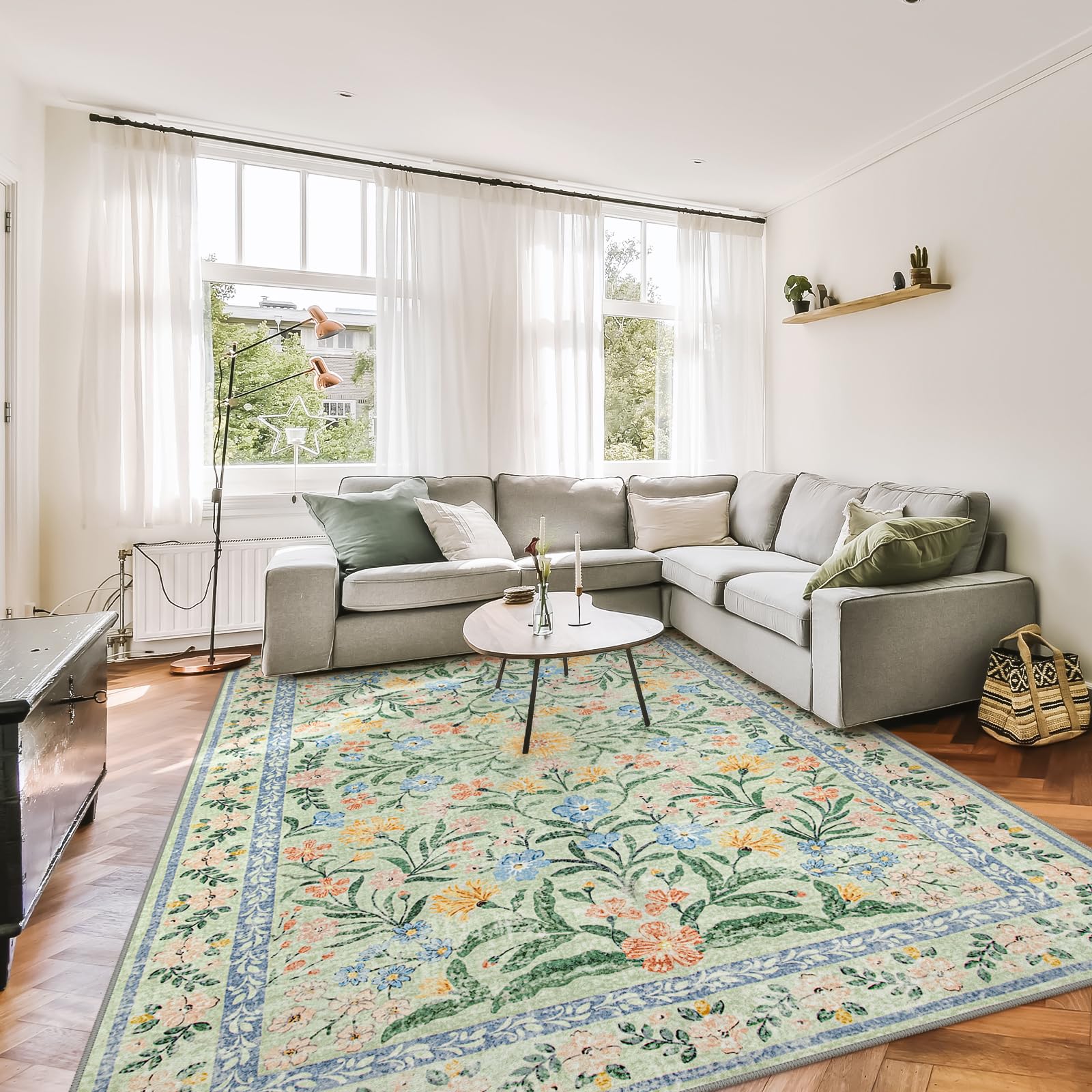 Amazon.com: Morebes Machine Washable Area Rugs 8x10 Non Slip,Soft Boho ...