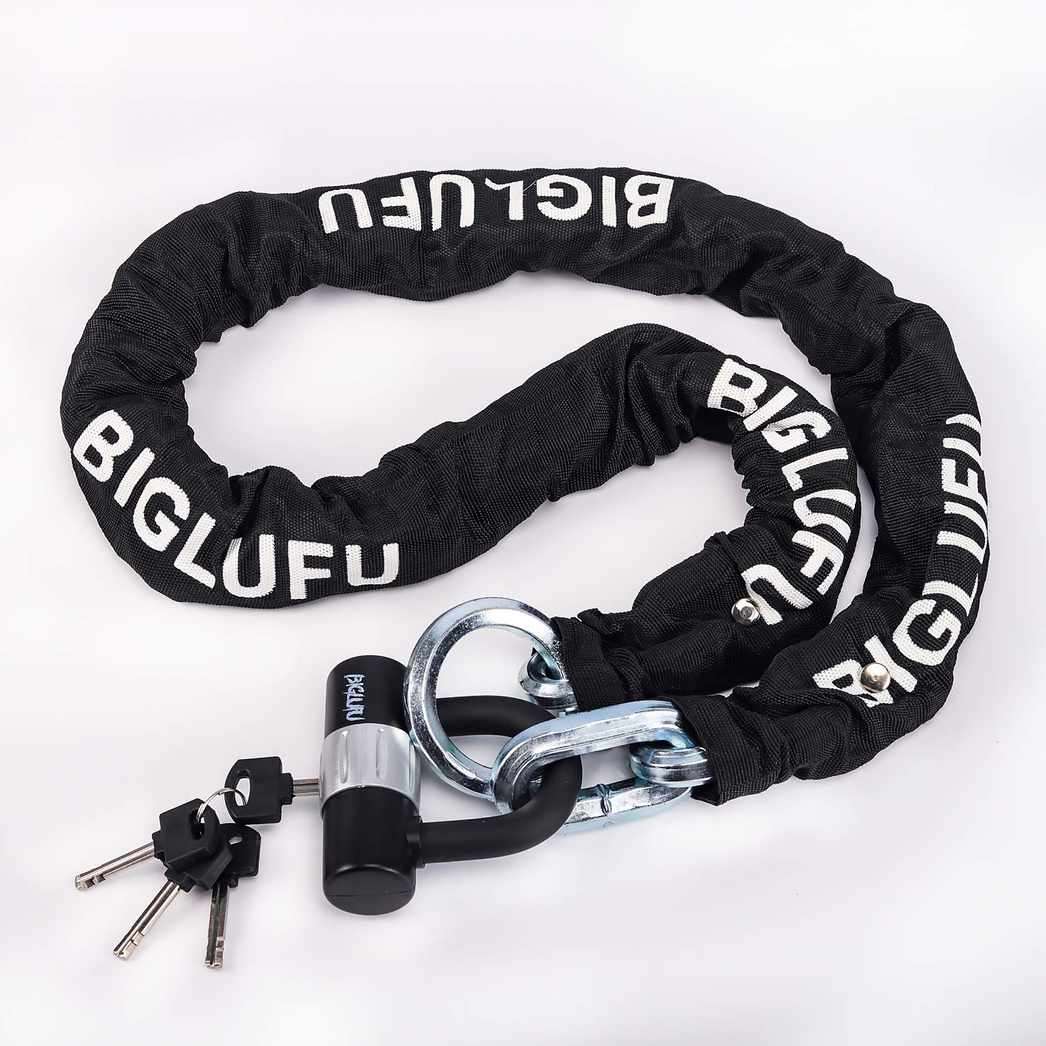 Buy BIGLUFU Motorcycle Lock, 5ft Long Security Chain, 12mm Diameter Cut ...