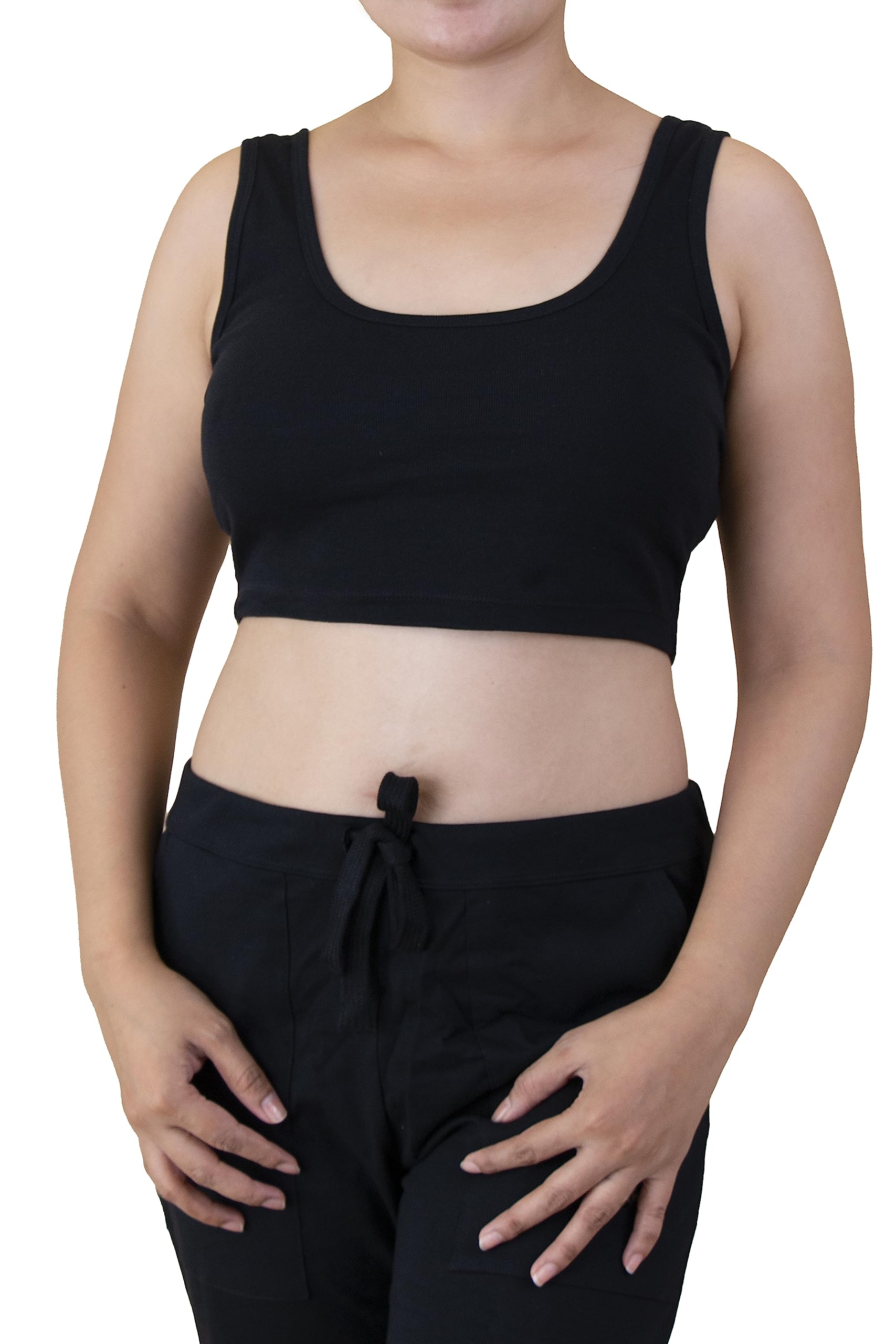 Cottonique Hypoallergenic Organic Cotton Rib Bra Liner for Women with ...