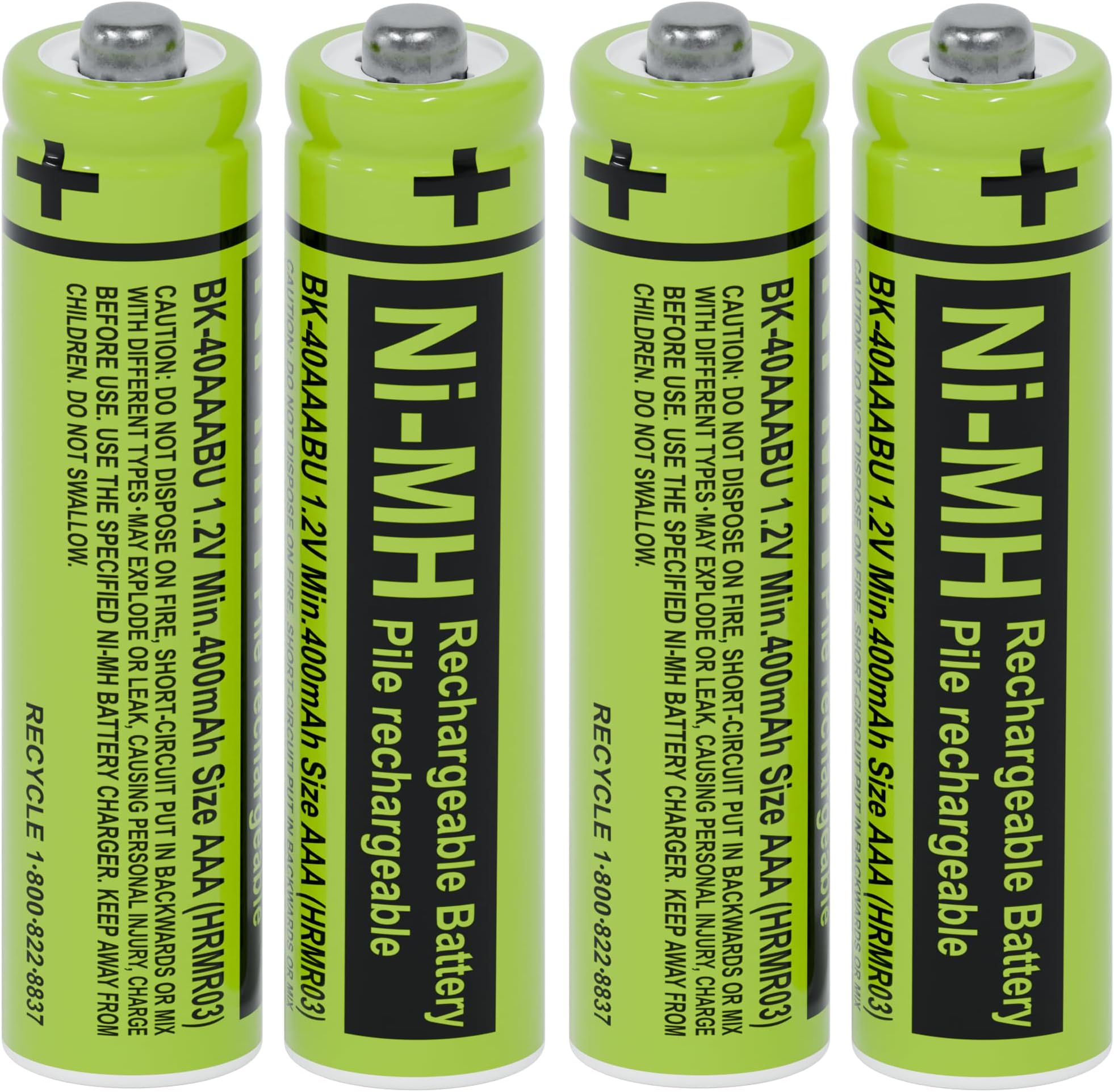 Amazon.com: RocketBus 4 BK-40AAABU 1.2V 400mAh Ni-MH Rechargeable ...