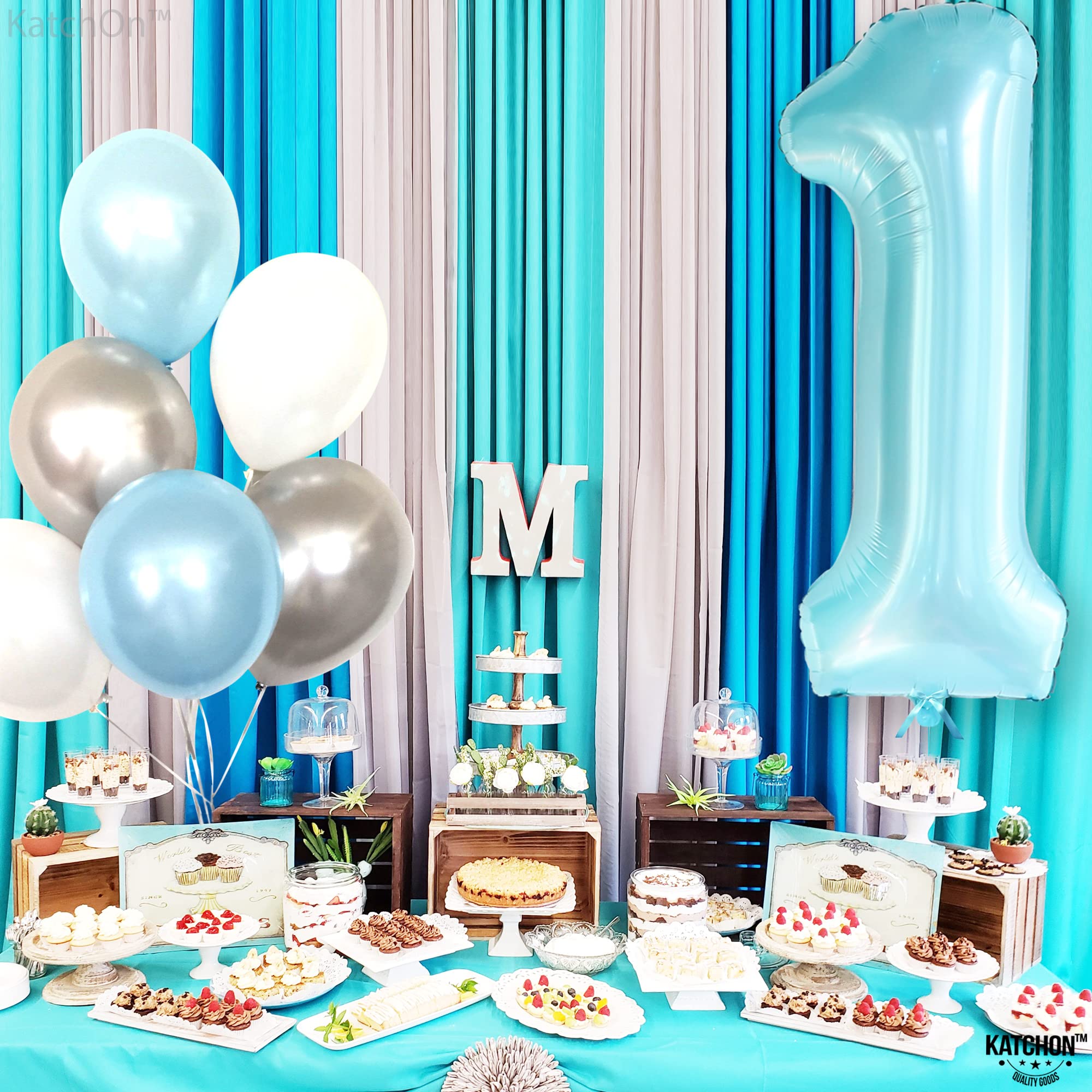 Snapklik.com : Light Blue 1 Balloon Number - 40 Inch Blue One Balloon ...
