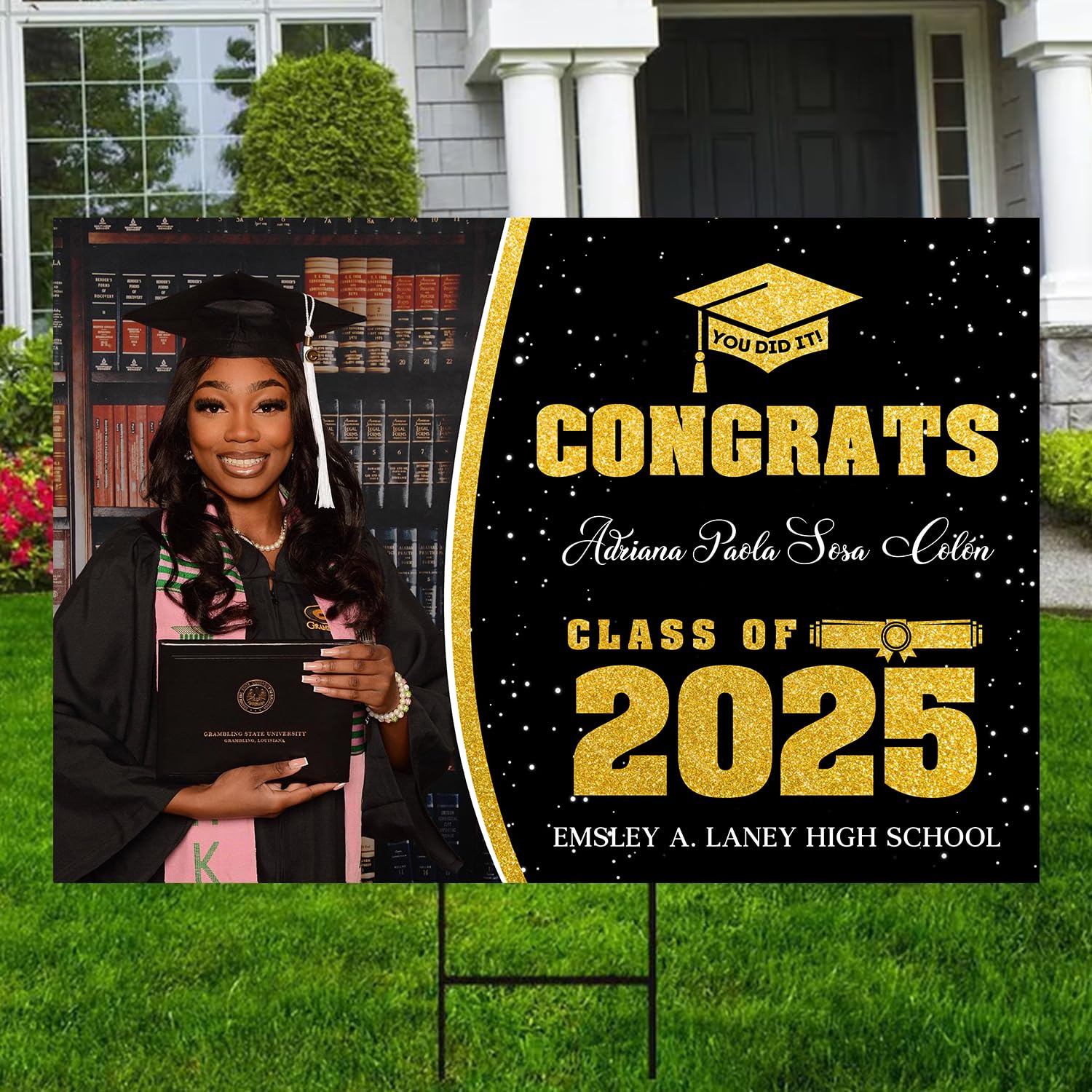 Amazon.com : Personalized Graduation Photo Yard Sign Class of 2025 ...