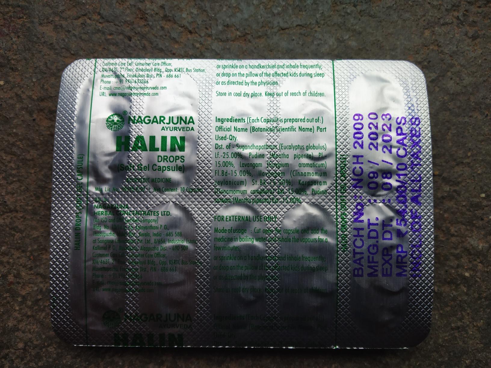 Buy NAGARJUNA Halin Drops with Free Pachak Methi, Multi, Standard, 50 ...