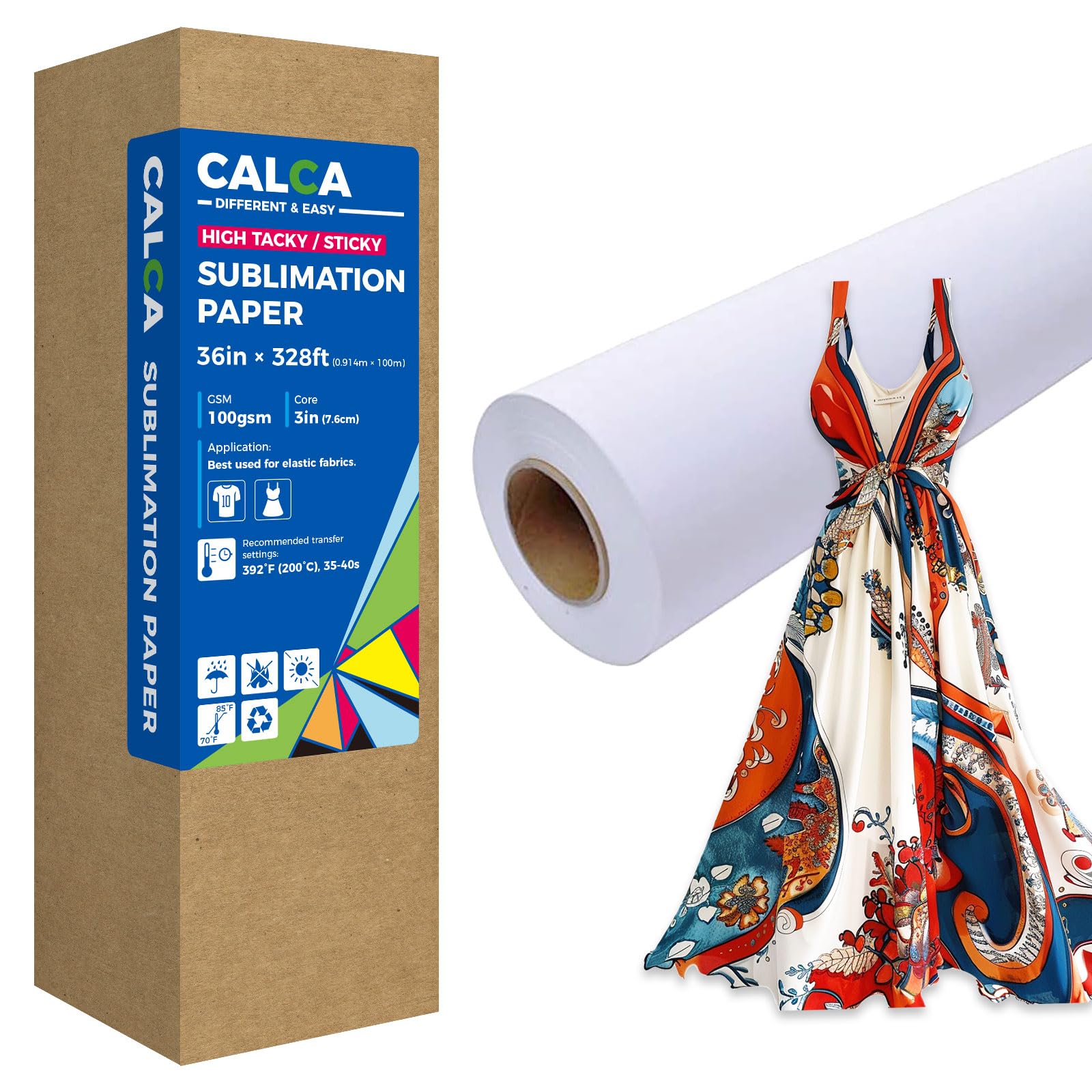 Amazon.com : CALCA 36in Sublimation Paper High Tacky Sticky Sublimation ...