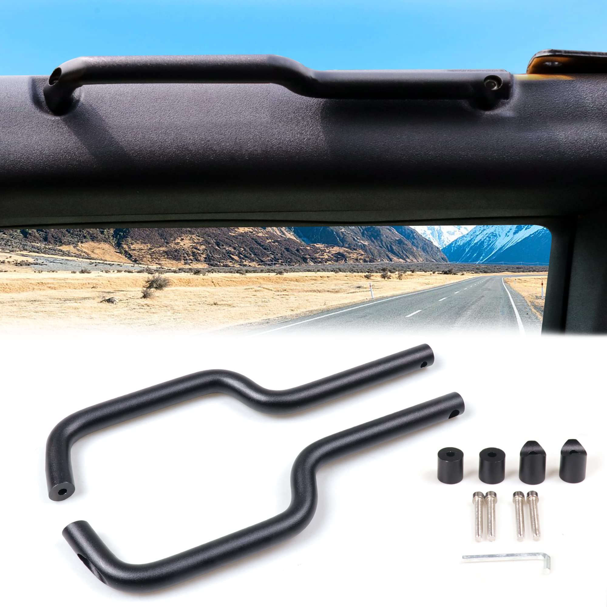 Amazon.com: BESTAOO Roll Bar Grab Handles Aluminum Alloy Grip Handle ...