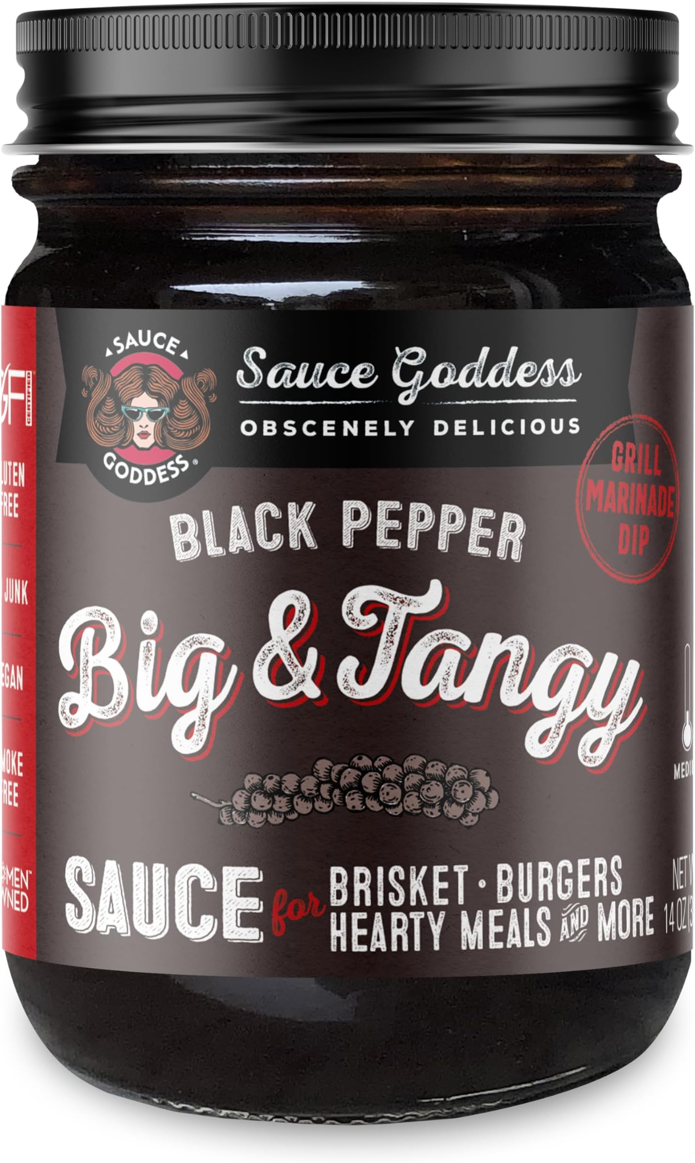 Amazon.com : Sauce Goddess Big & Tangy Black Pepper Sauce: Low Sodium ...