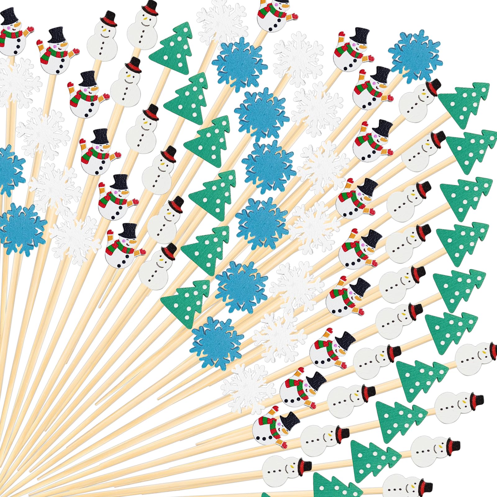 Amazon.com | 240 PCS Christmas Cocktail Picks - 4.7 Inch Snowflake ...