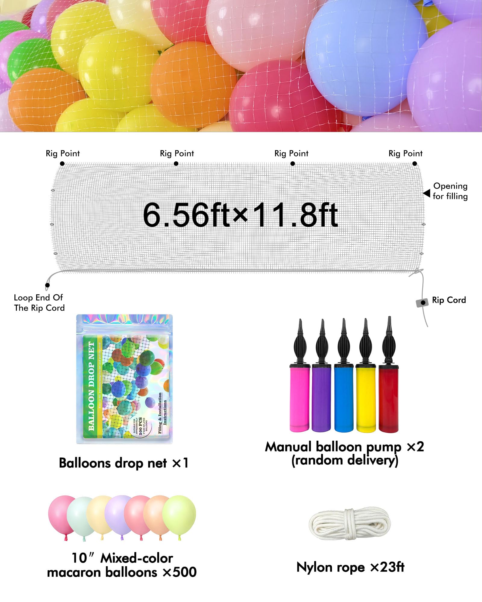Kit de red para lanzar globos... - B0DHQNDRGF | Encarguelo.com
