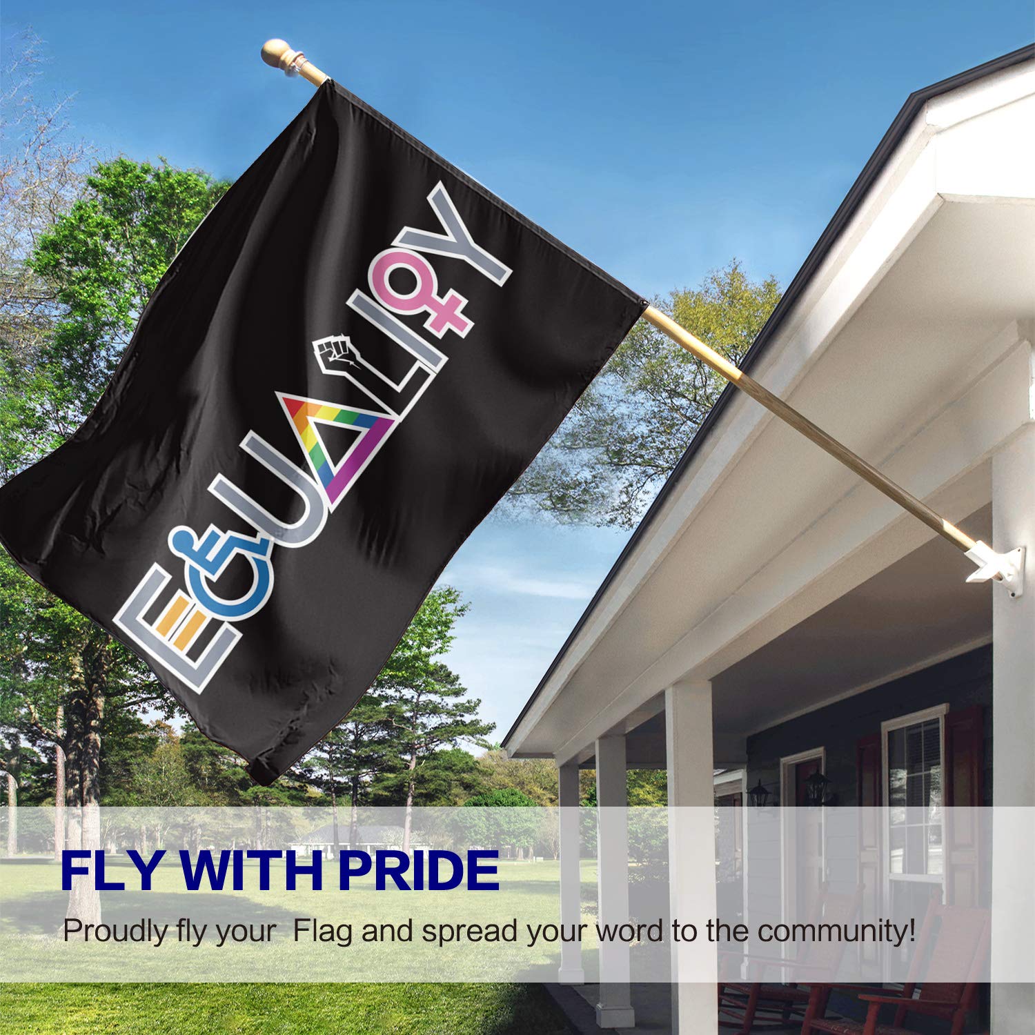 Snapklik.com : Equality Banner Flag Black Lives Matter & Love Is Love ...