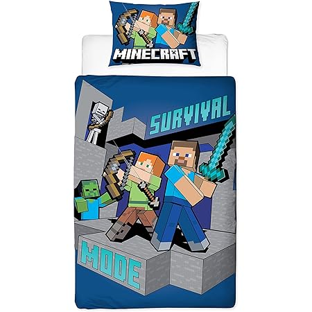 Minecraft Creeper Single Duvet Cover Officially Licensed Reversible Two ...