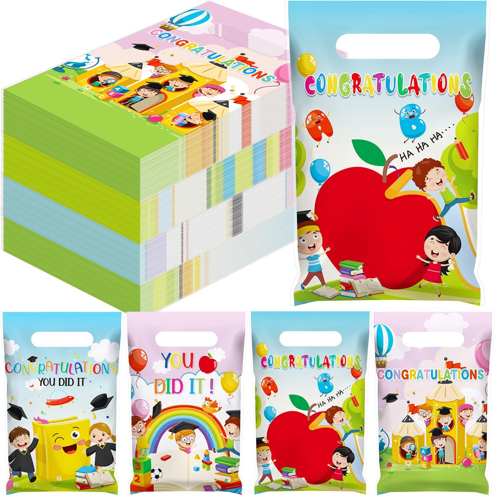 Amazon.com: Chivertion 200 Pieces Kindergarten Graduation Plastic Gift ...