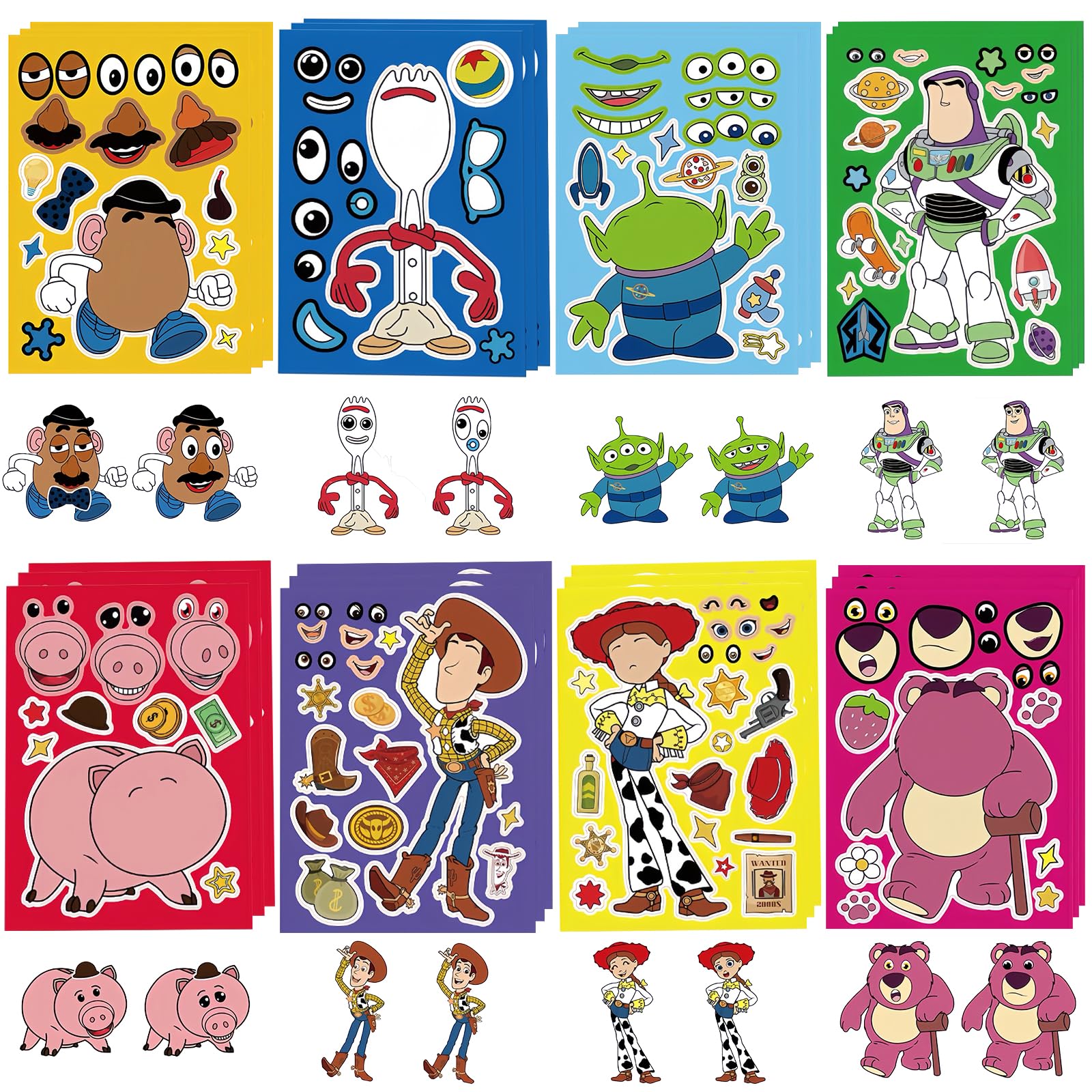 24 Sheets DIY Toystory Stickers for Kids, Make Your Own Stickers, DIY ...
