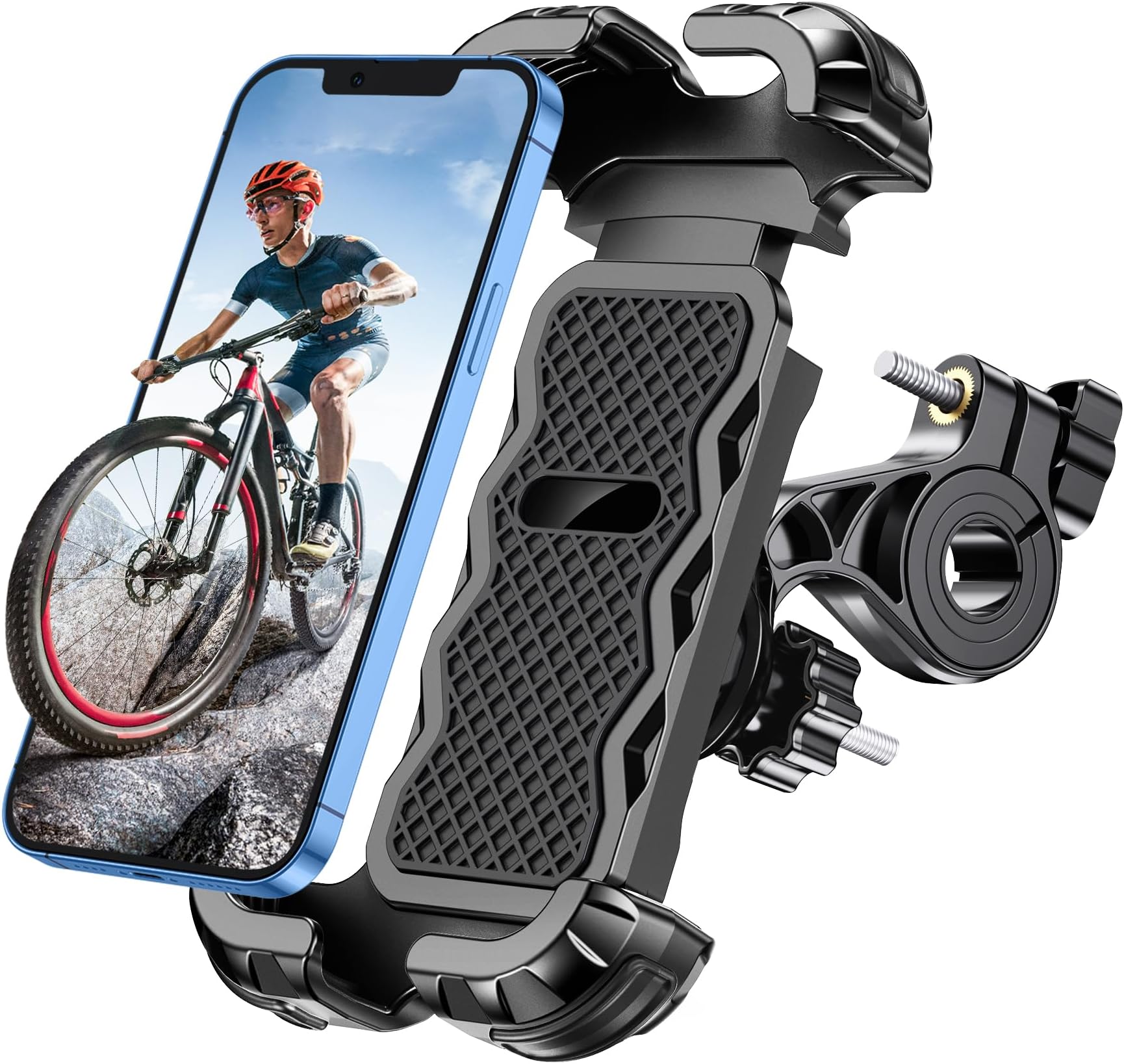 Glangeh Bike Phone Holder, [Secure Lock] 8S Quick Install Anti-fall ...