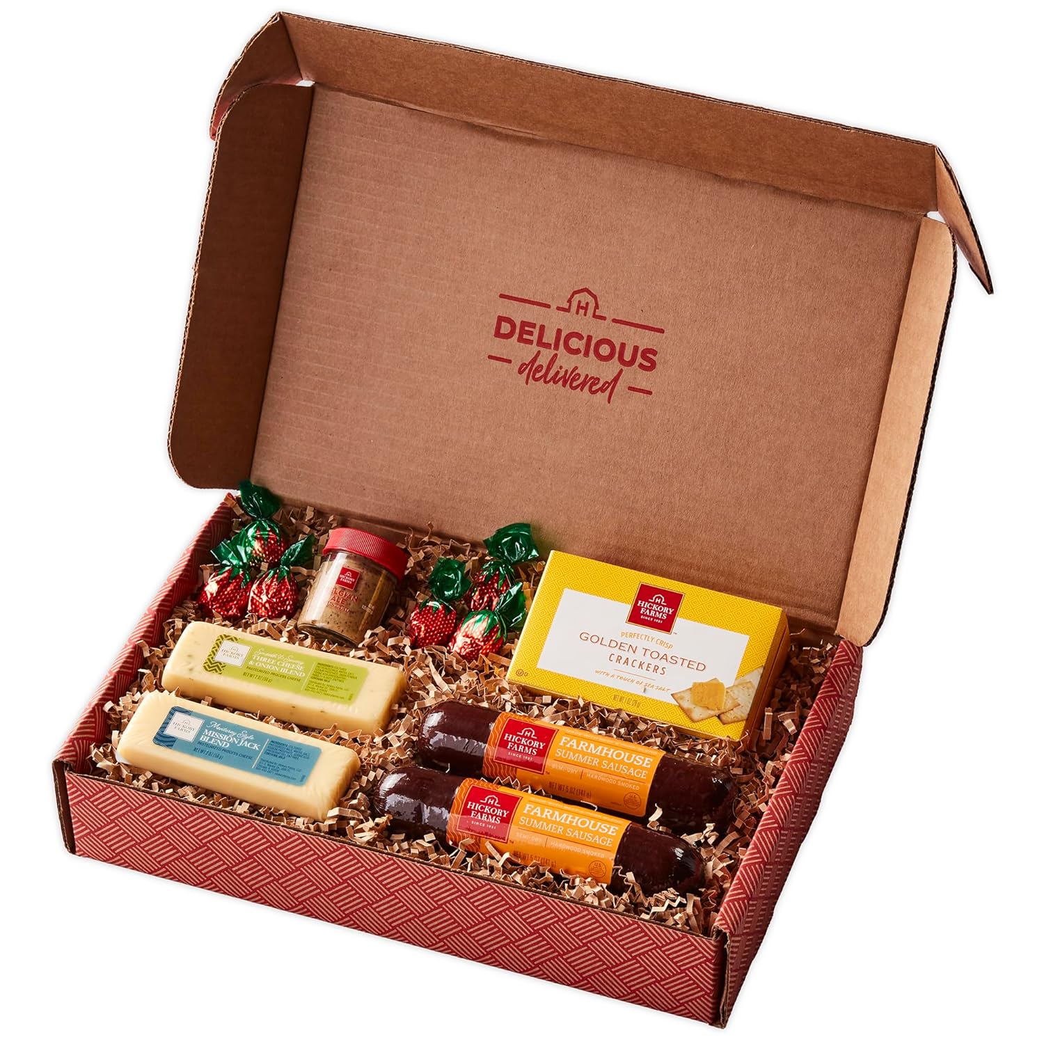 Amazon.com : Hickory Farms Farmhouse Sausage & Cheese Medium Gift Box ...