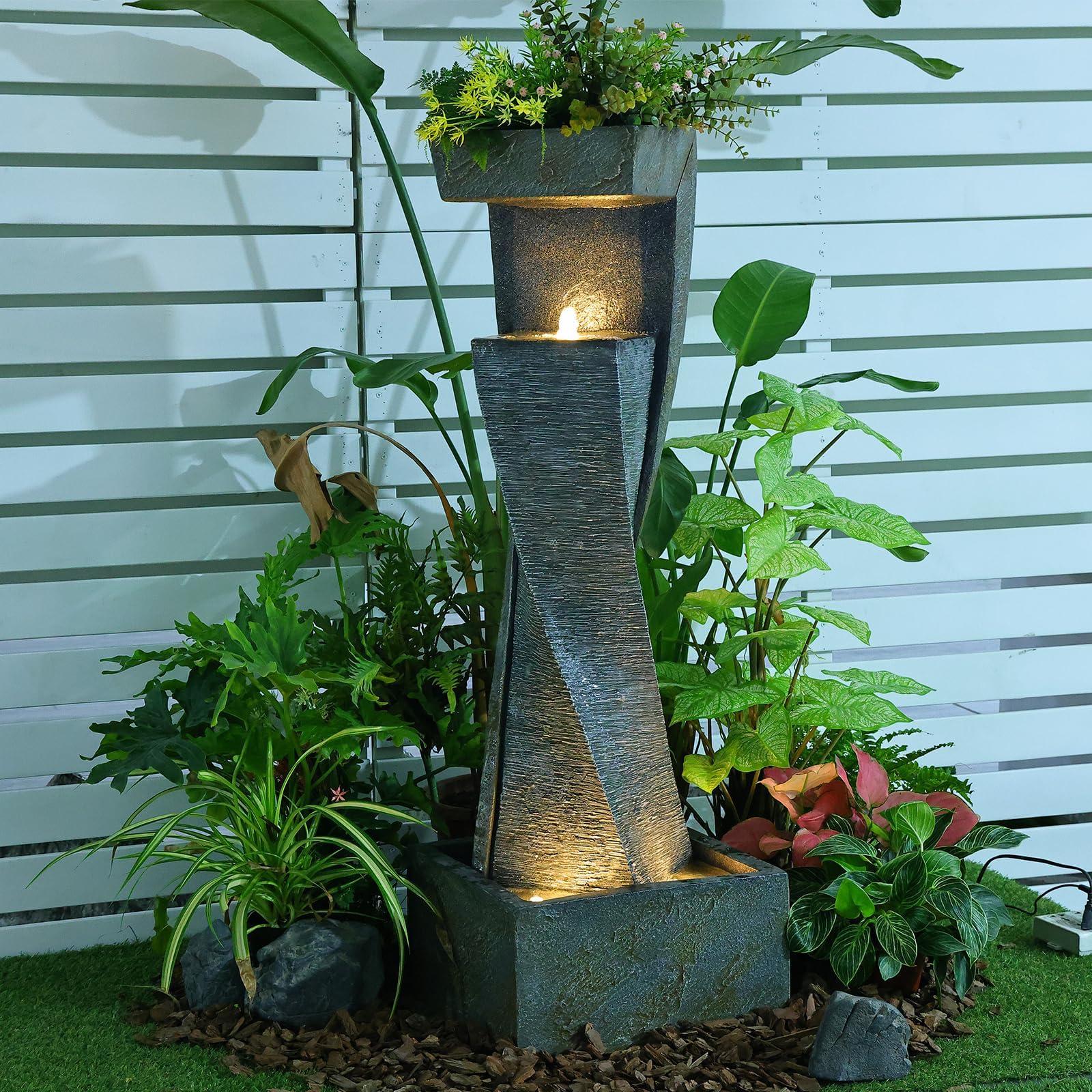 Amazon.com : SERBILHOME Outdoor Water Fountain Garden Fountains Indoor ...
