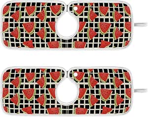 Amazon.com: 2 Pack Faucet Splash Catcher Watermelon Grid Sink Mat for ...